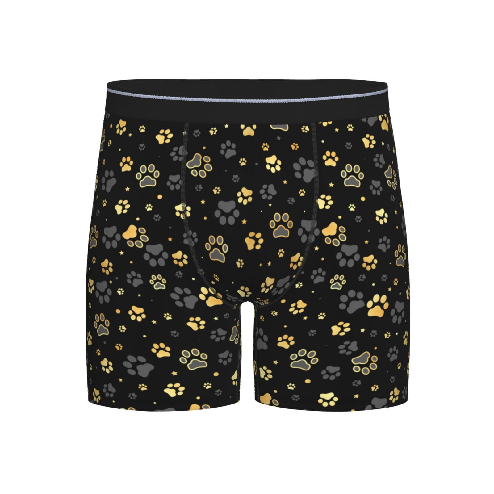 Easygdp Gold Dog Paw Men's Boxer Briefs Men’s Underwear Boxer Briefs ...