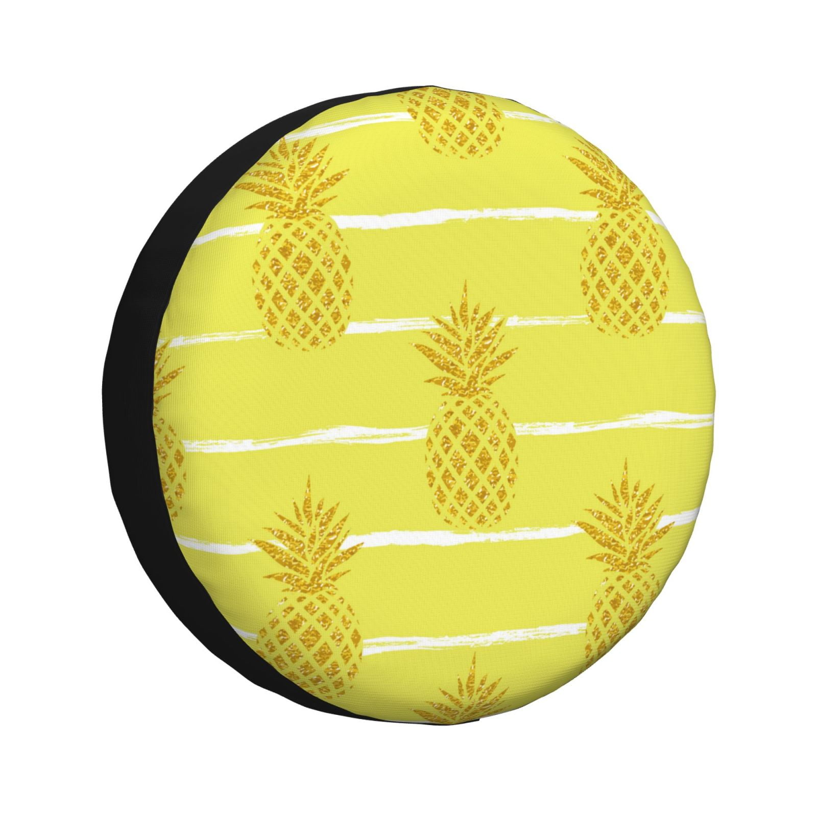 Easygdp Gold Pineapple Wheel Sun Guard, Spare Tire Cover,Universal ...