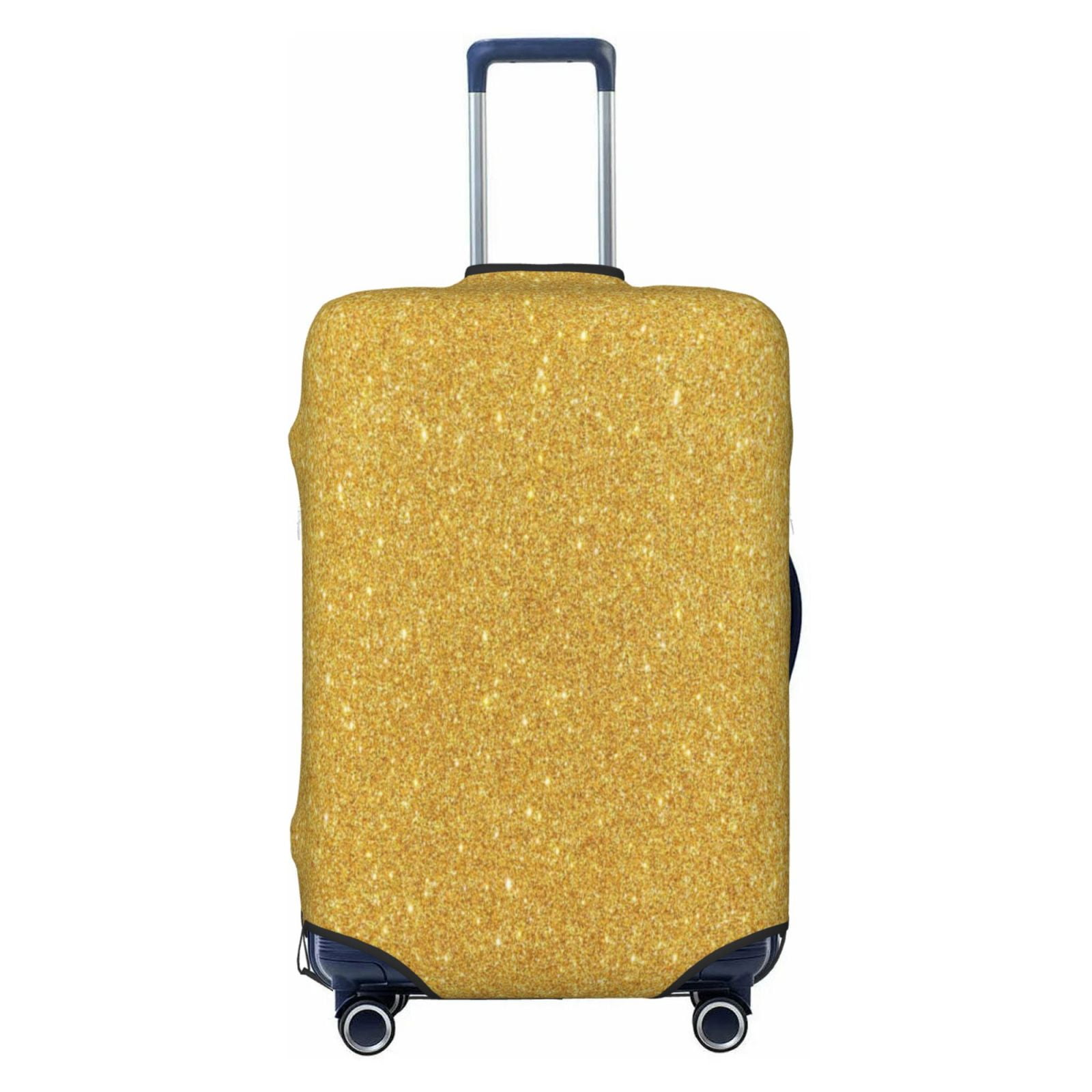 Easygdp Gold Shiny Print Elastic and Washable Suitcase Protective Cover ...
