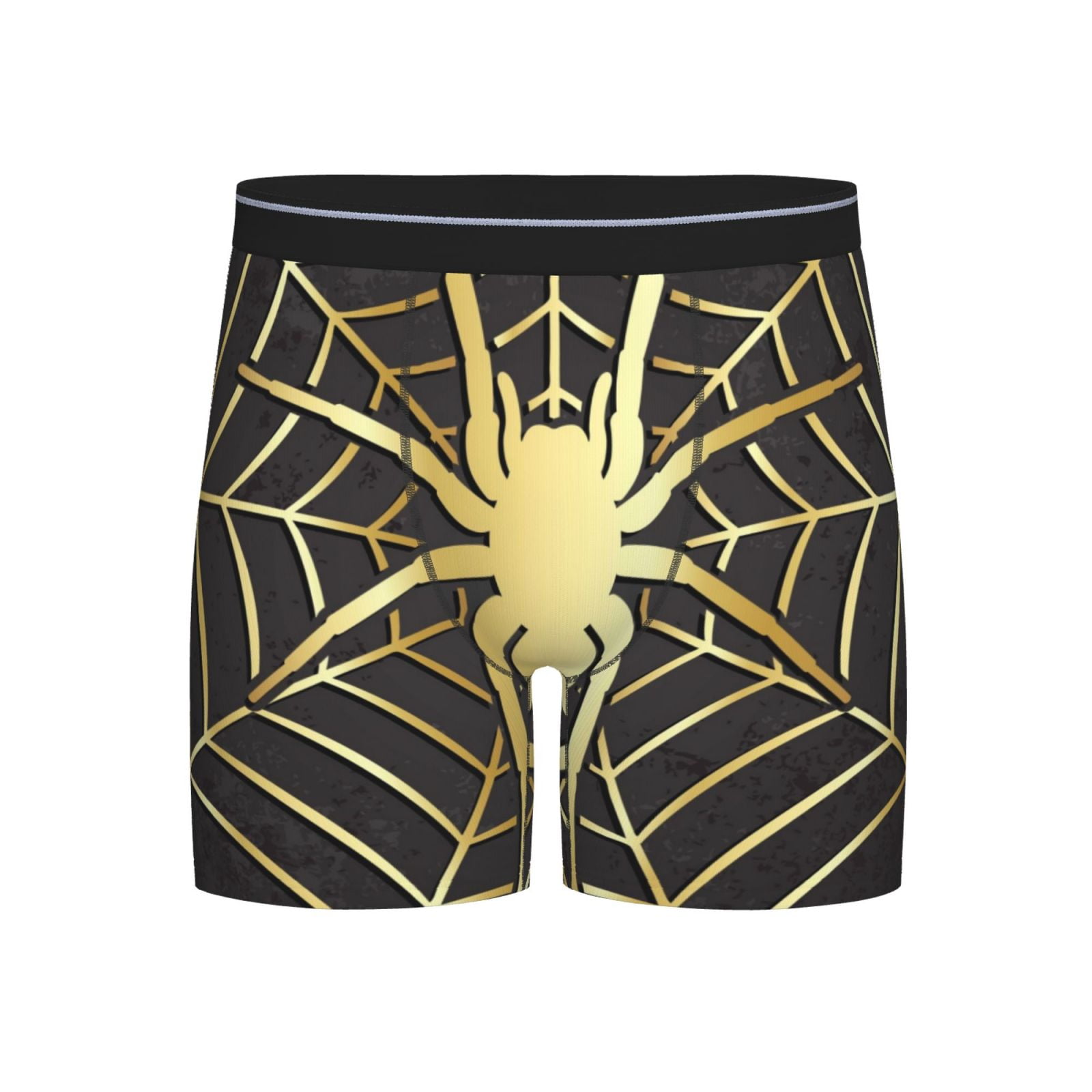 Easygdp Gold Spider On The Web Men's Boxer Briefs Men’s Underwear Boxer ...