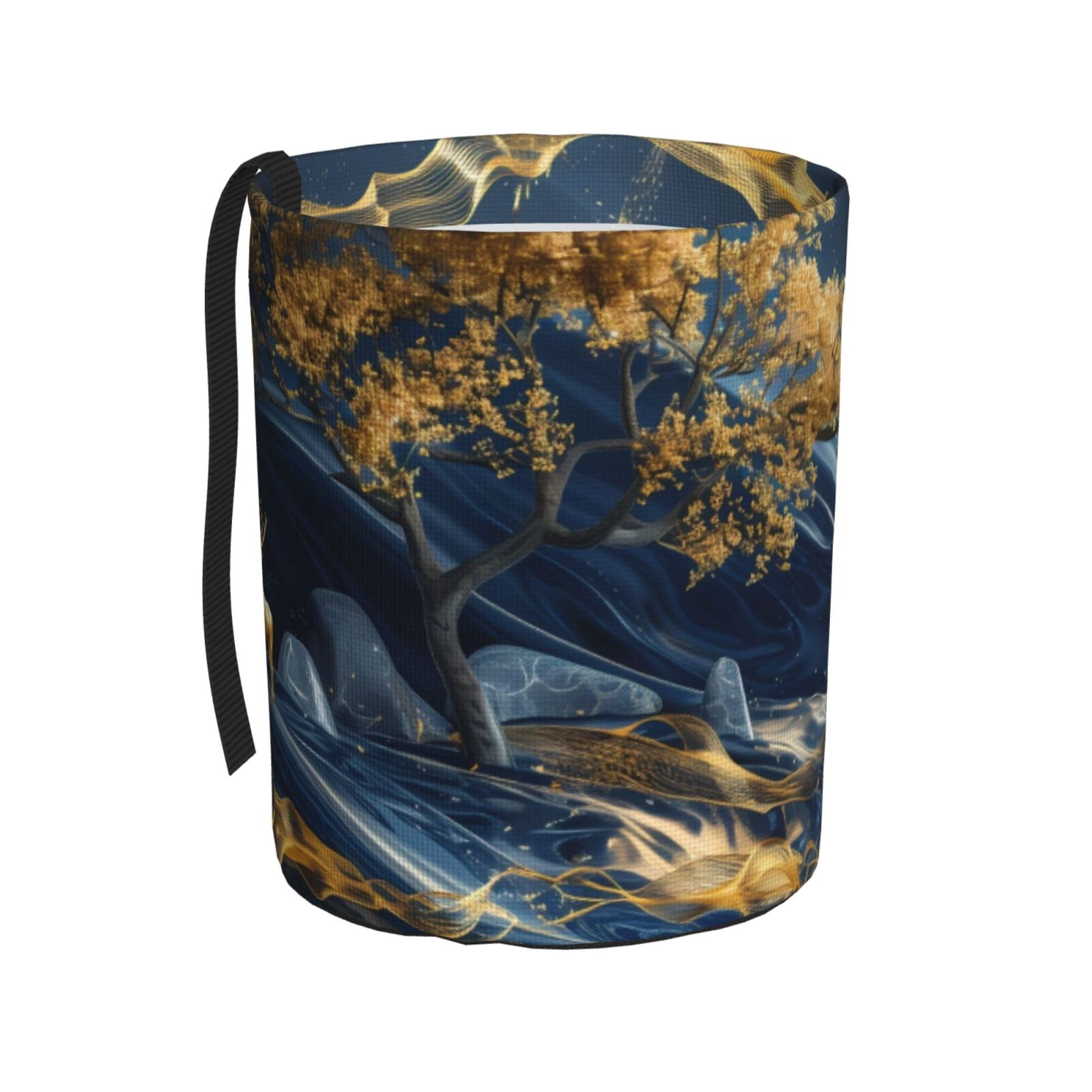 Easygdp Golden Fantasy Landscape Car Trash Can Garbage Car Accessories ...