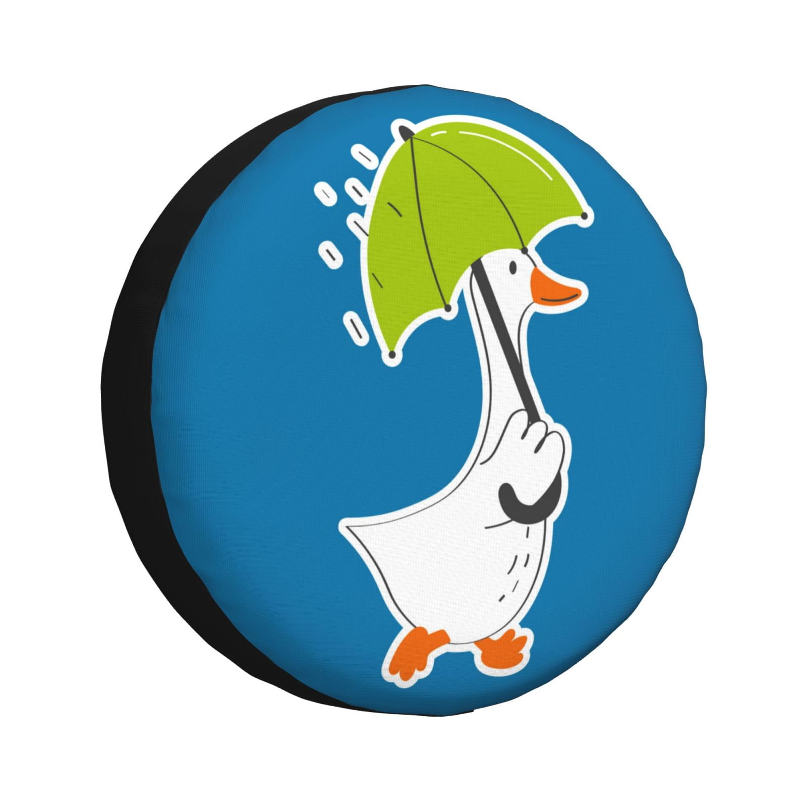 Easygdp Goose Holding An Umbrella Wheel Sun Guard, Spare Tire Cover ...