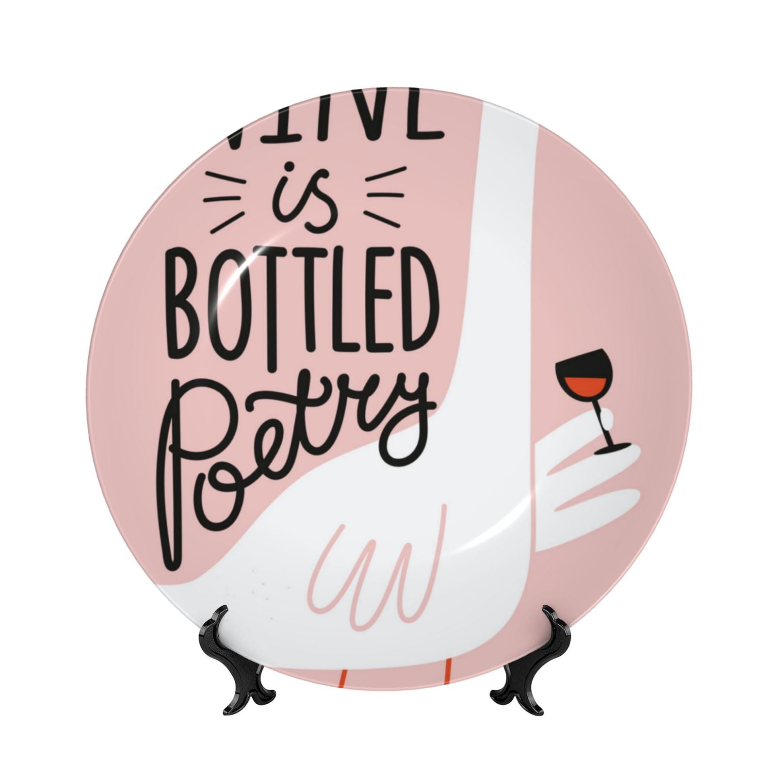 Easygdp Goose Holding Wineglass with Red Wine Bone China Decorative ...