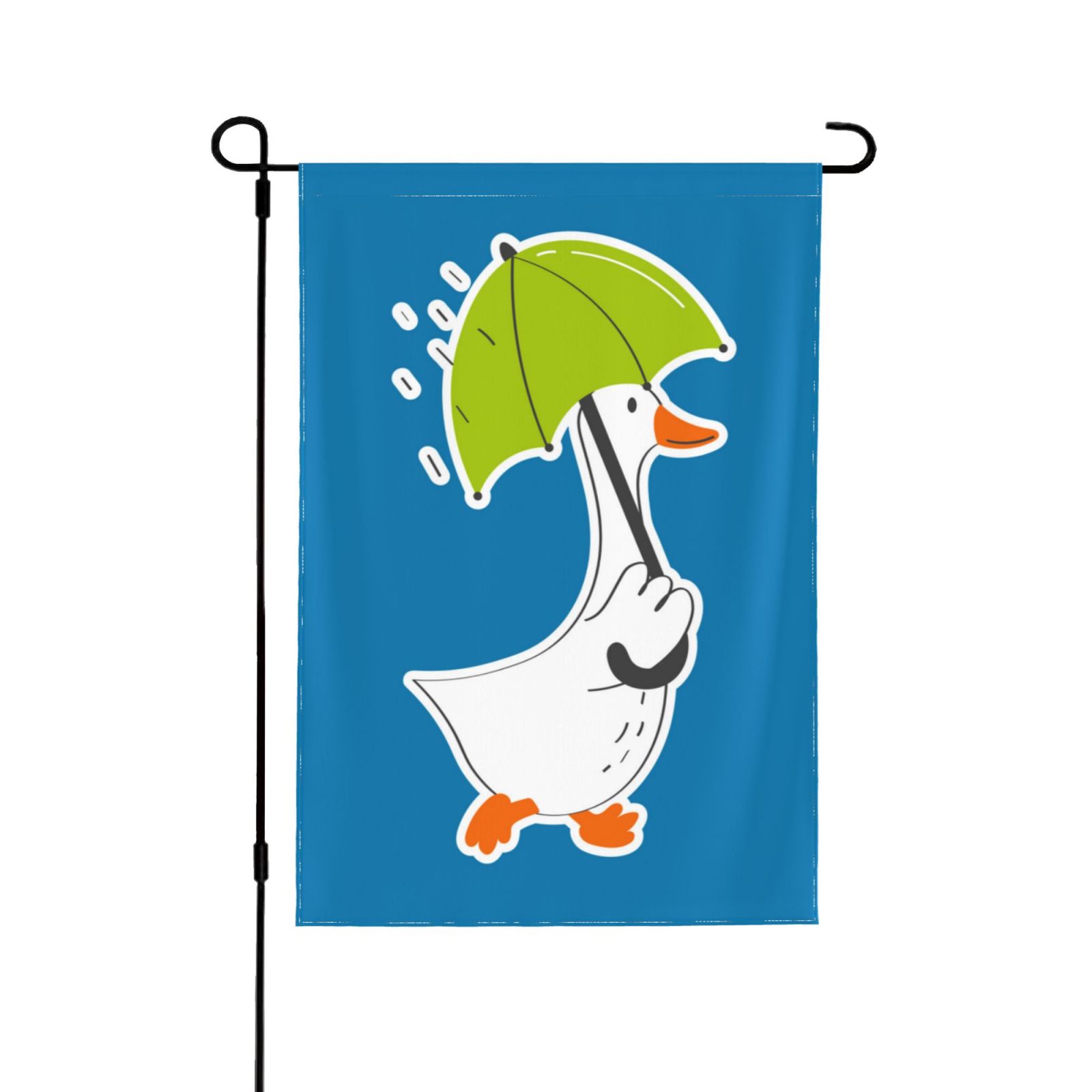 Easygdp Goose Holding an Umbrella Garden Flag Yard Flag Welcome Flag ...