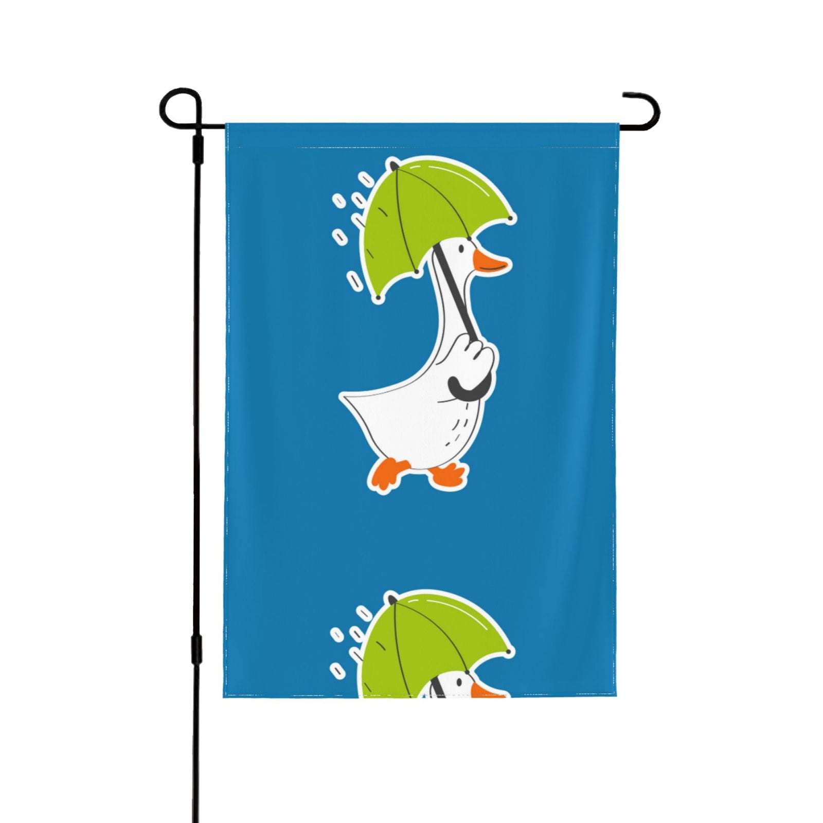 Easygdp Goose Holding an Umbrella Garden Flag Yard Flag Welcome Flag ...