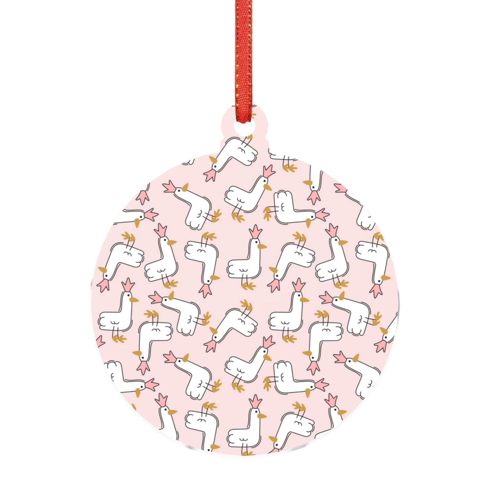 Easygdp Goose Queen Christmas Ornament Acrylic Christmas Tree Pendant ...