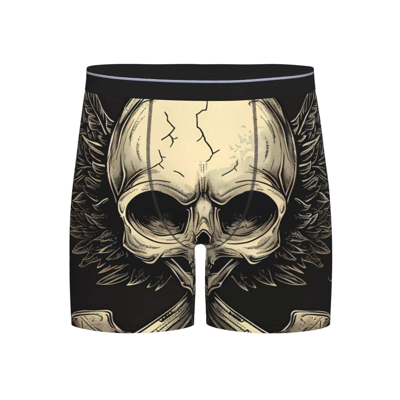 Easygdp Gothic Winged Skull Men's Boxer Briefs Men’s Underwear Boxer ...