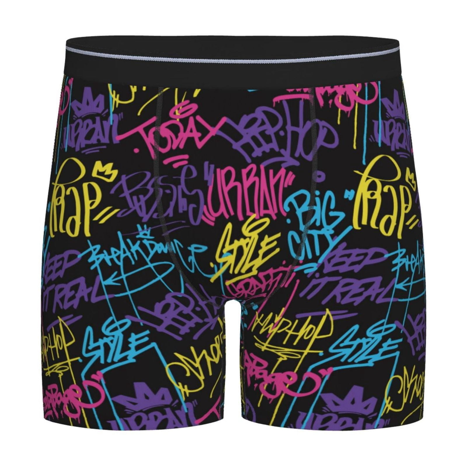 Easygdp Graffiti Art Men's Boxer Briefs Men’s Underwear Boxer Briefs ...