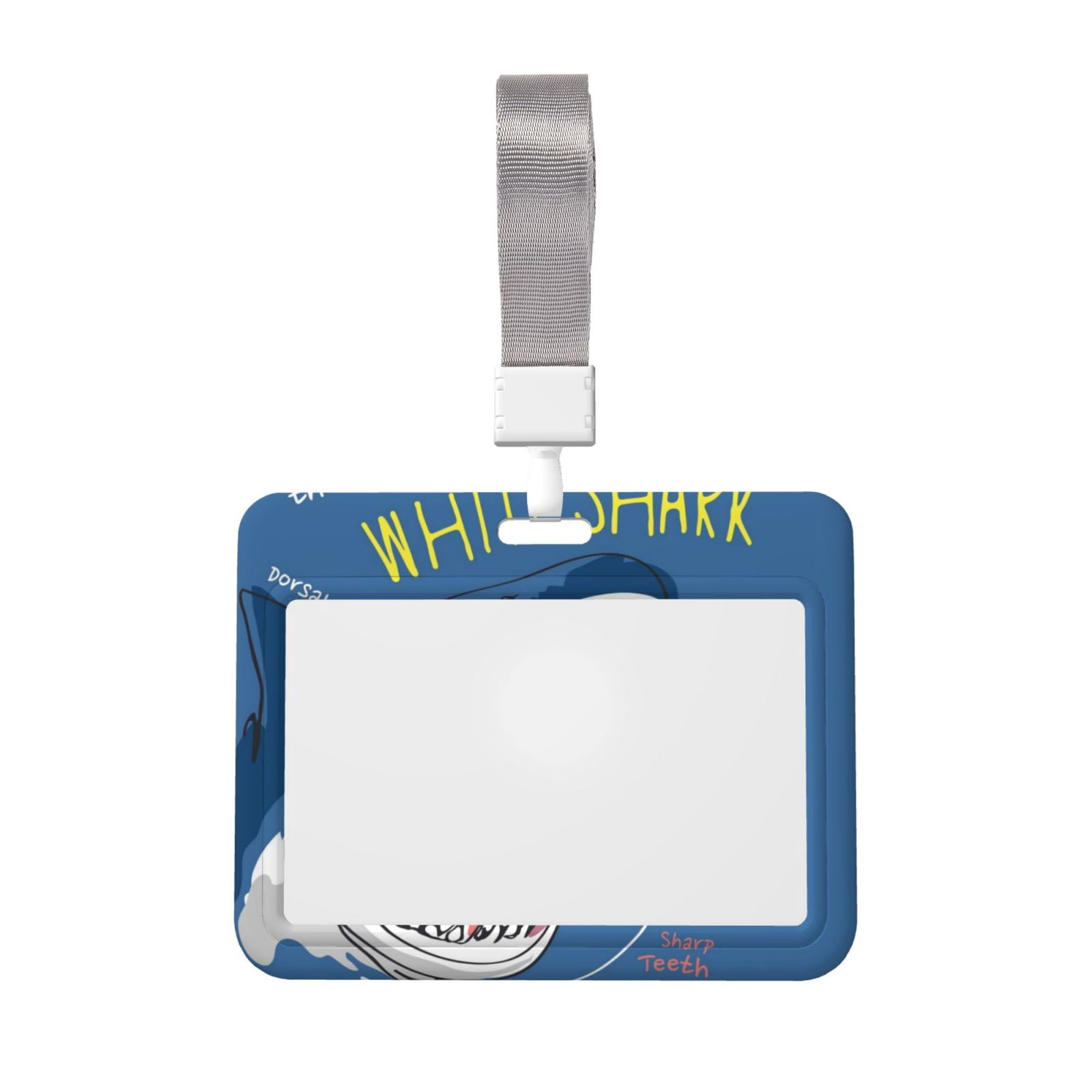 Easygdp Great White Shark Card Badge Holder Work Badge Sleeve for ...