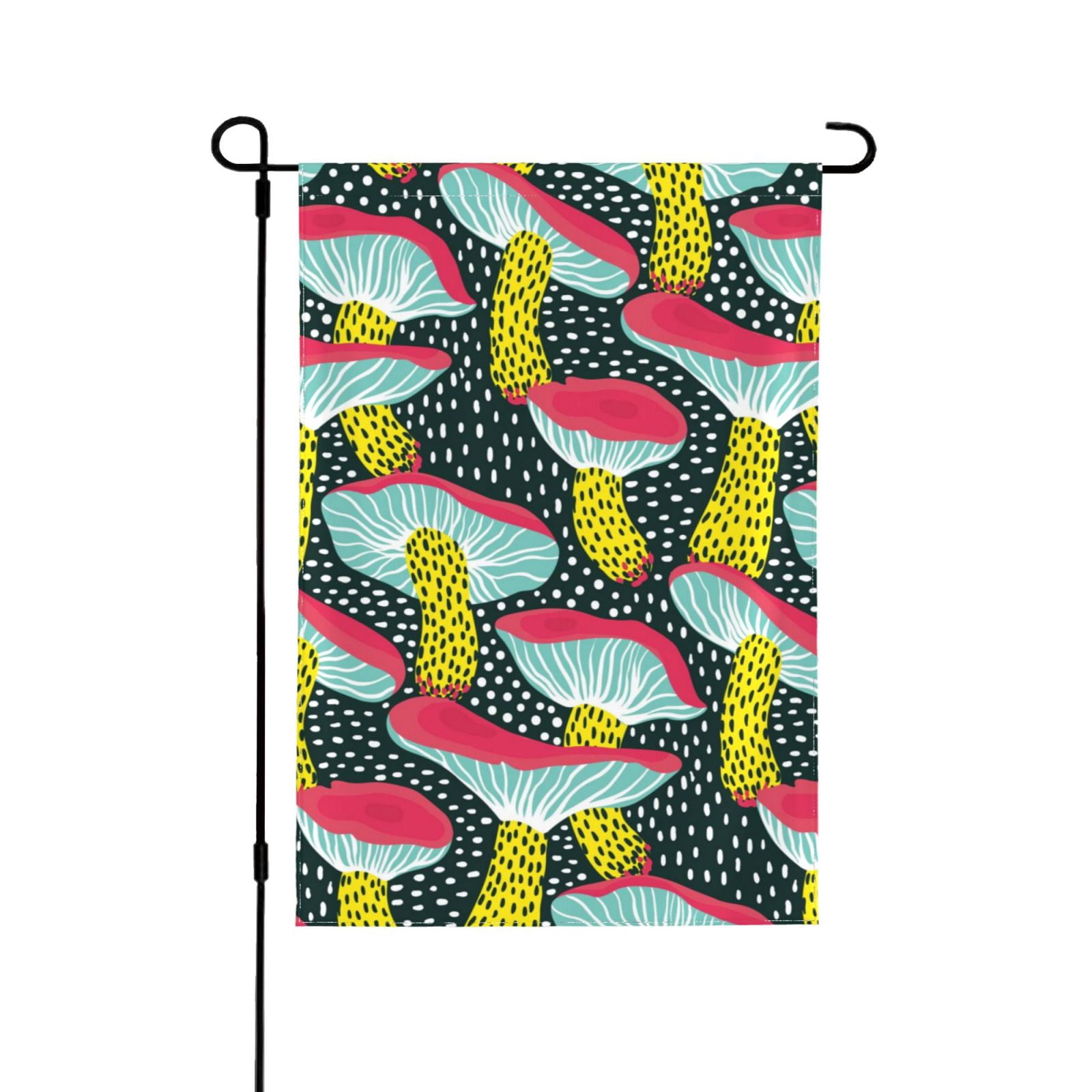Easygdp Green Mushroom Garden Flag Yard Flag Welcome Flag, Double-Sided ...