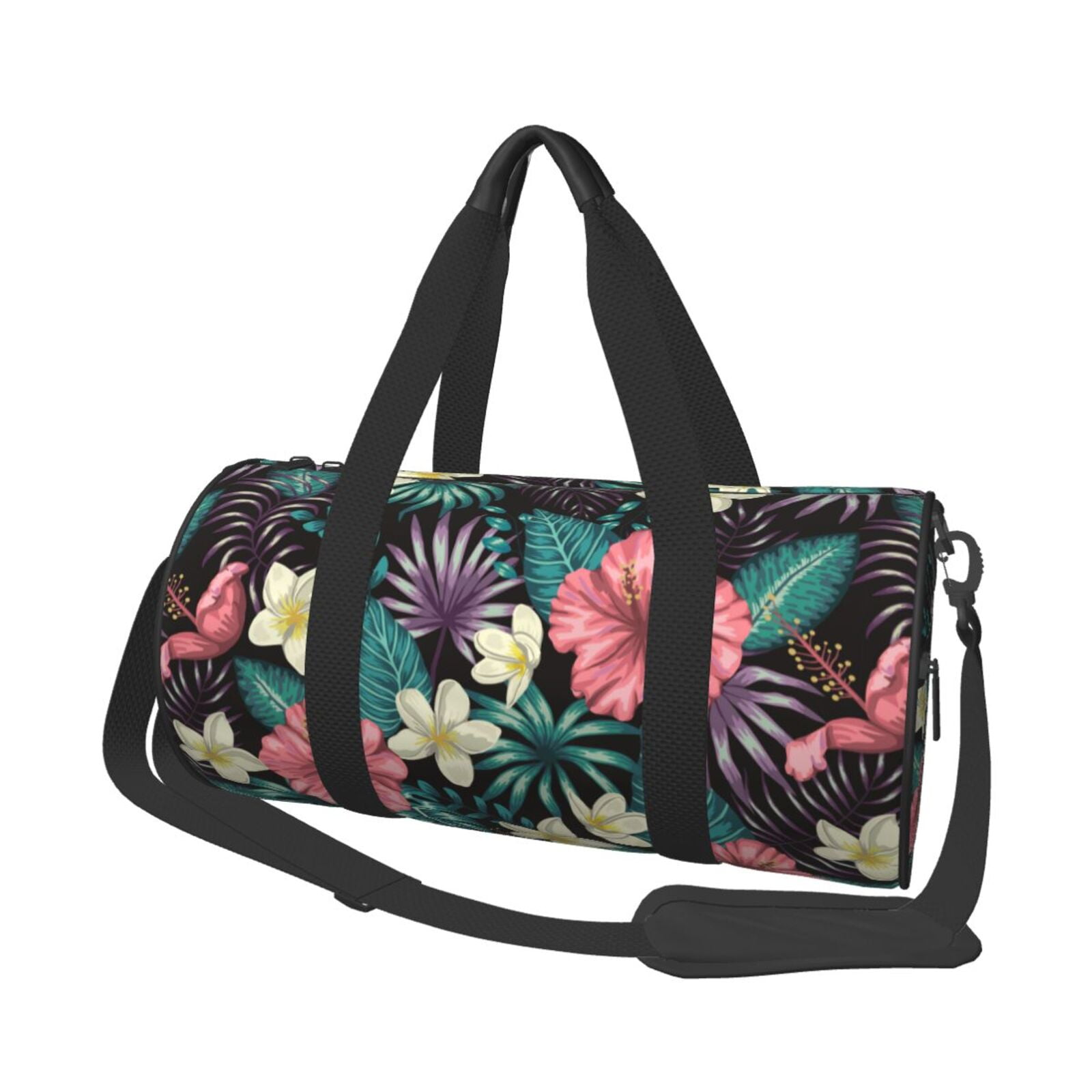 Easygdp Green Tropical Leaves Travel Bag, Camping, Weekend, Carry On ...