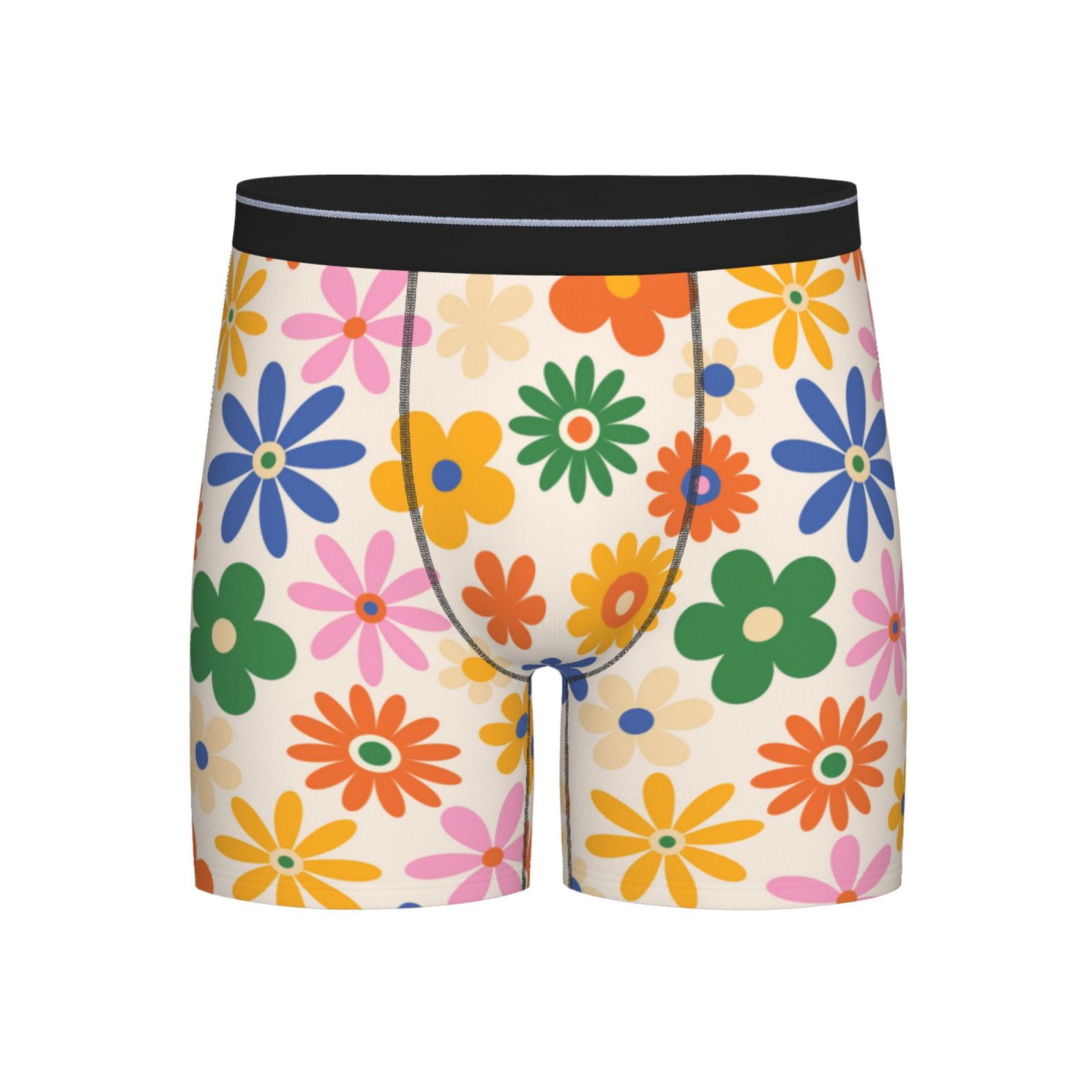 Easygdp Groovy Daisy Flowers Men's Boxer Briefs Men’s Underwear Boxer ...