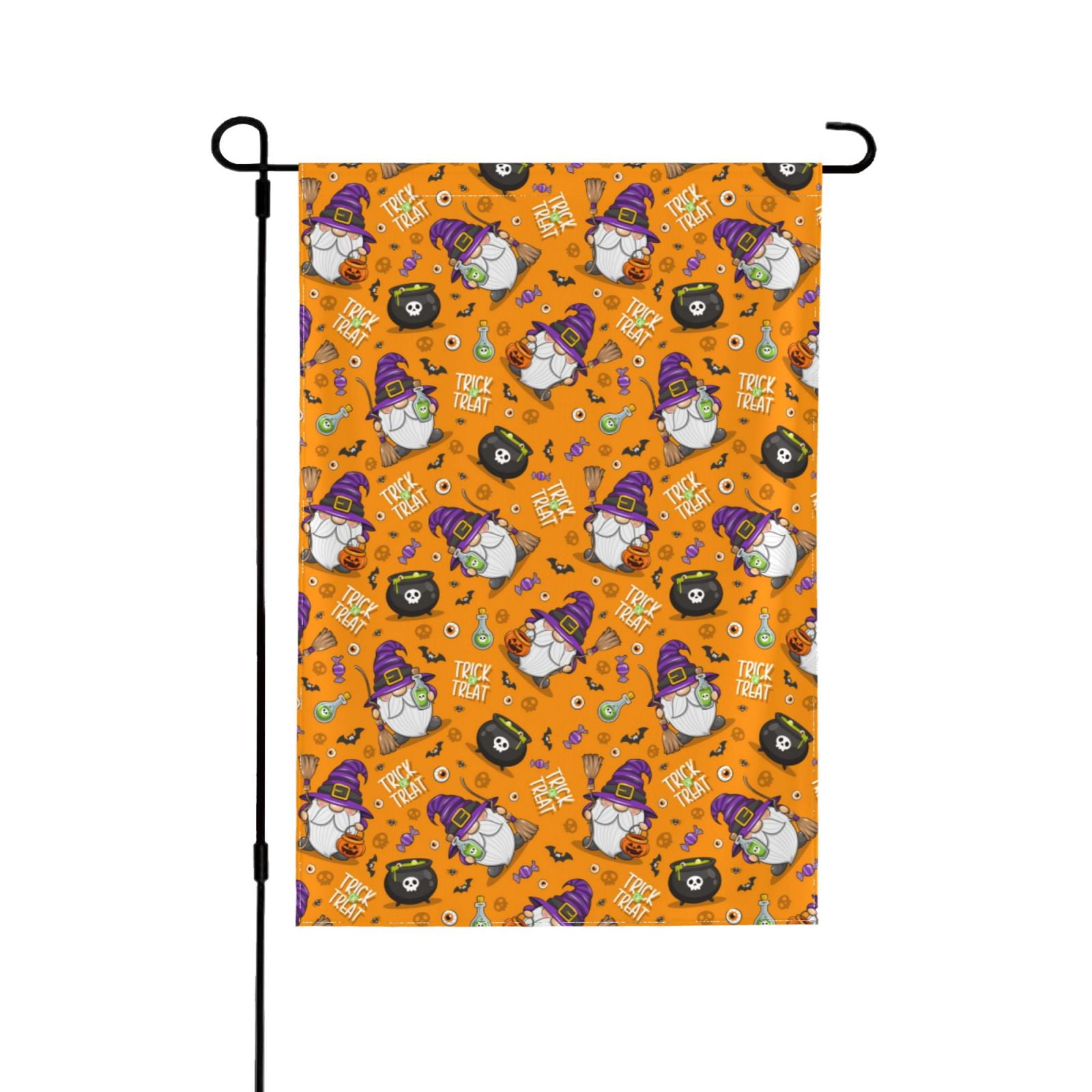 Easygdp Halloween Witches Gnome Garden Flag Yard Flag Welcome Flag ...