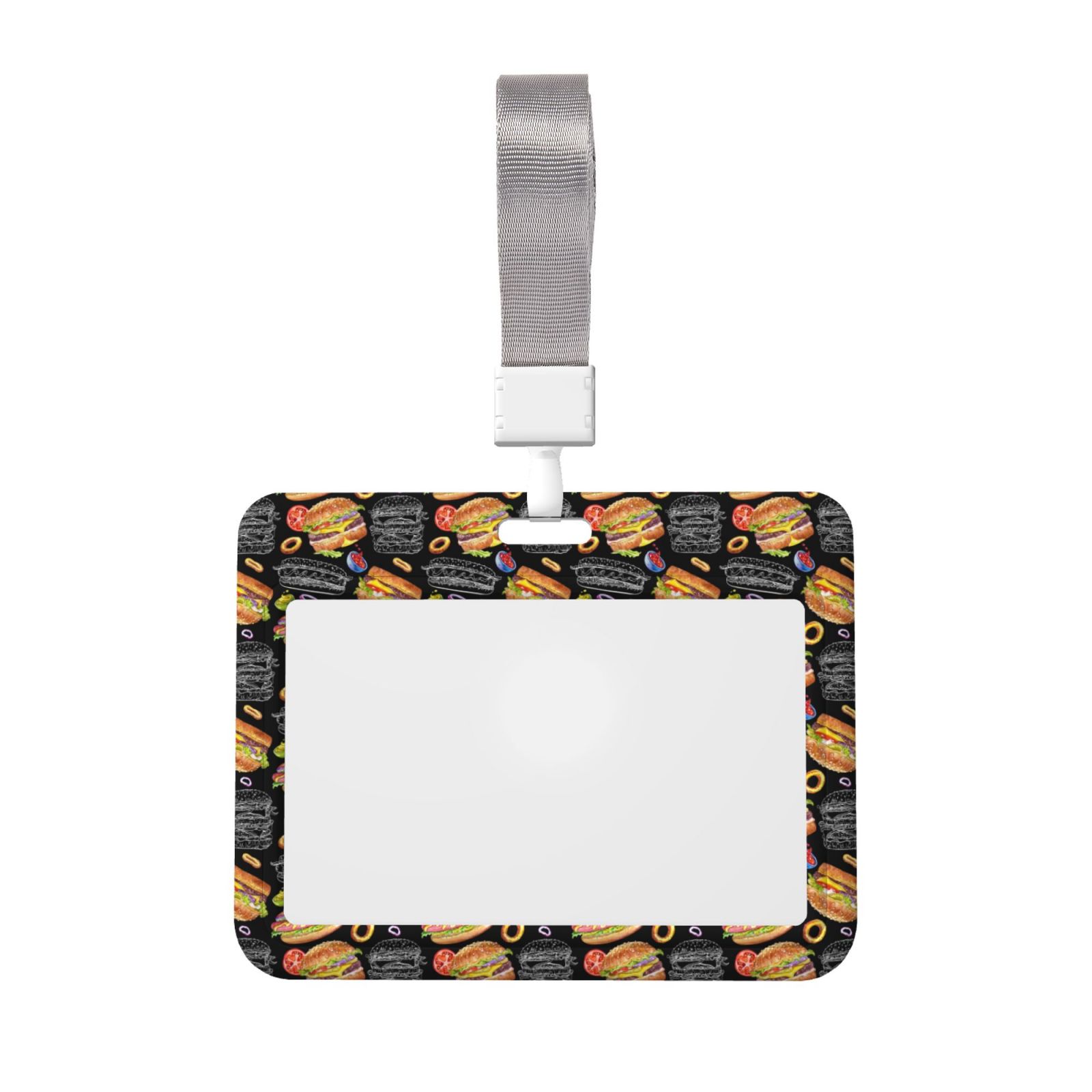 Easygdp Hamburgers Hot Dogs Card Badge Holder Work Badge Sleeve for ...