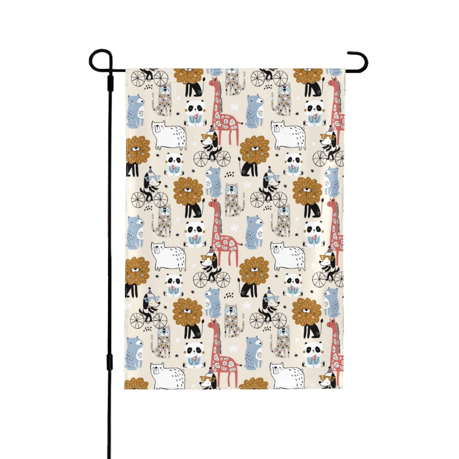 Easygdp Hand Drawn Animals Garden Flag Yard Flag Welcome Flag, Double ...