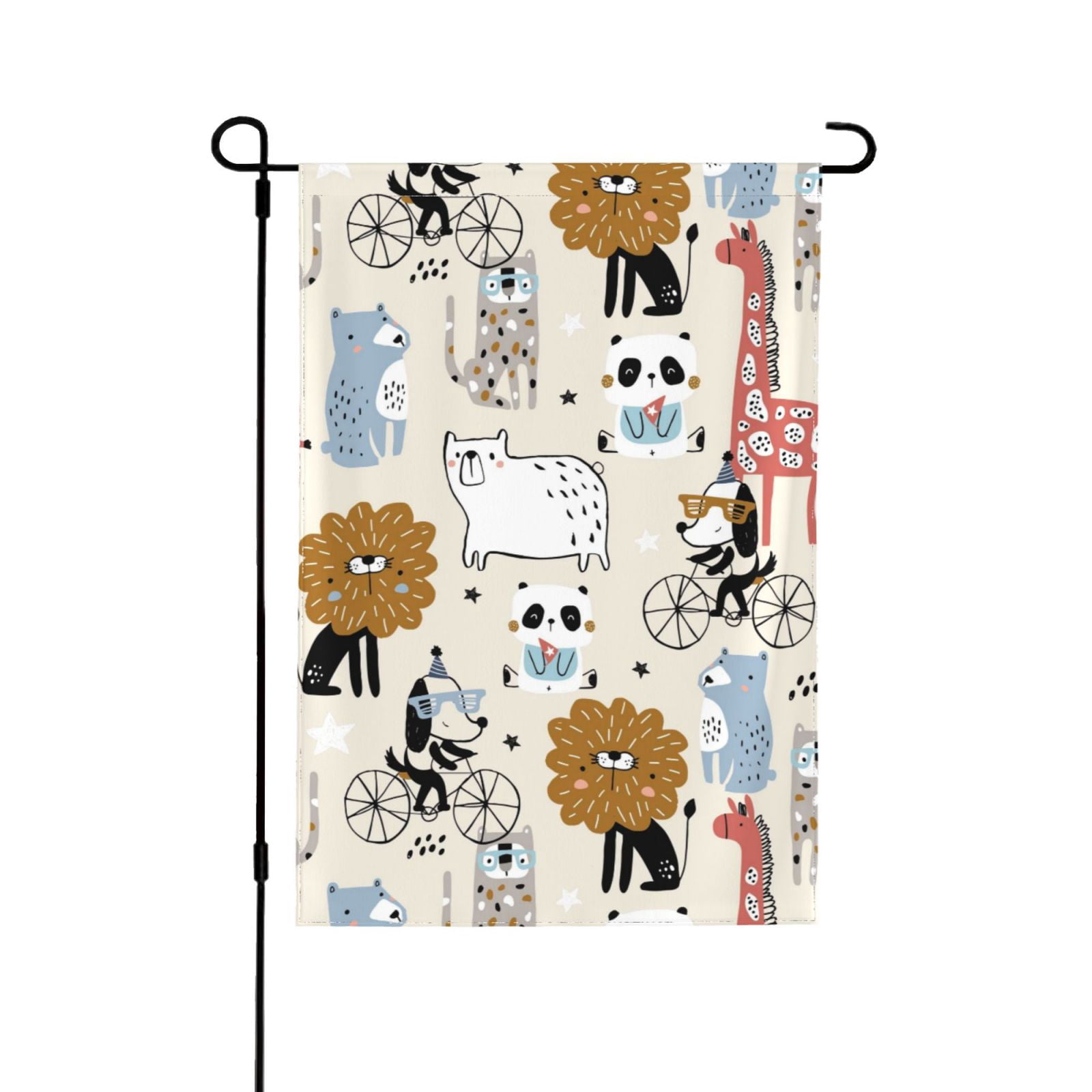 Easygdp Hand Drawn Animals Garden Flag Yard Flag Welcome Flag, Double ...
