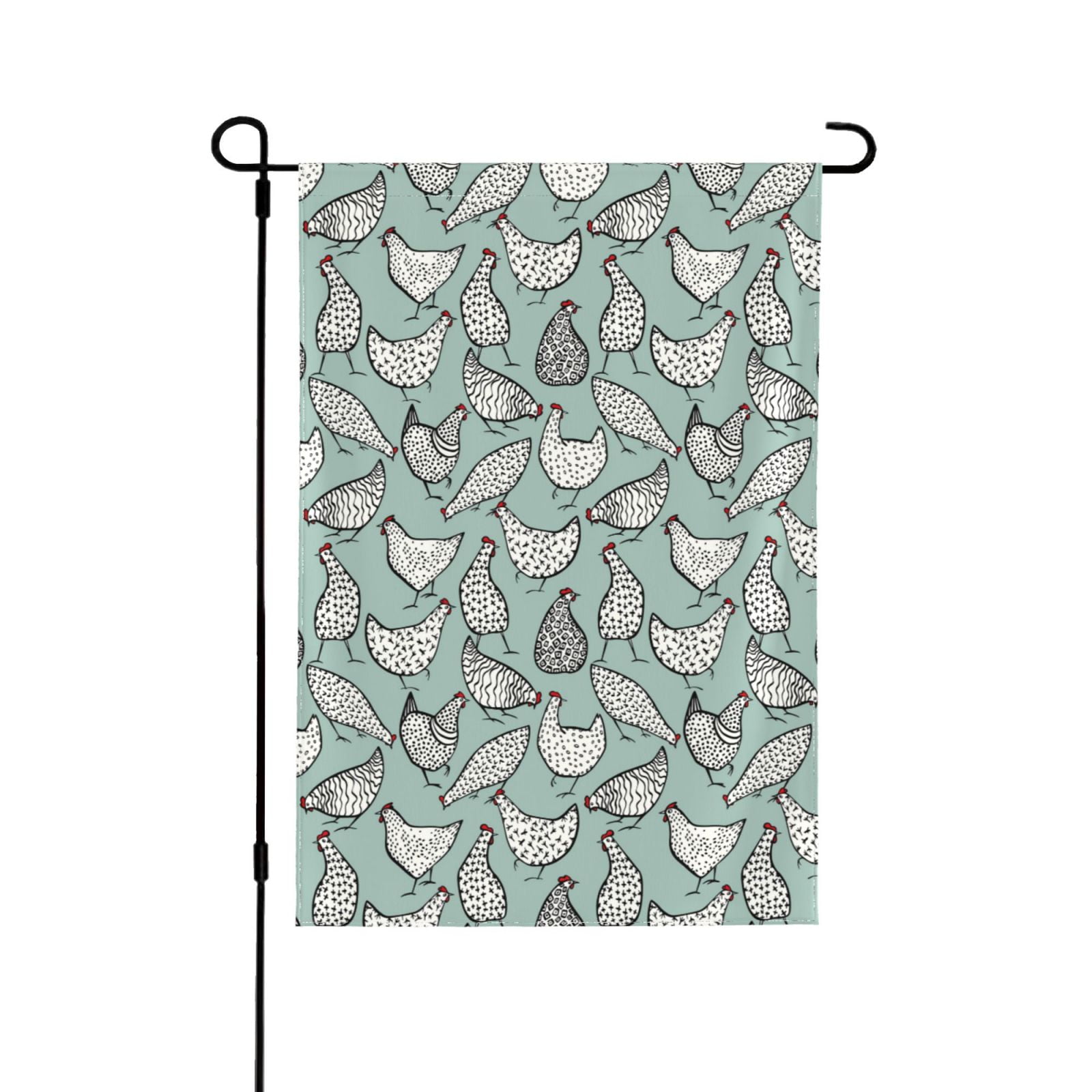 Easygdp Hand Drawn Chickens Garden Flag Yard Flag Welcome Flag, Double ...