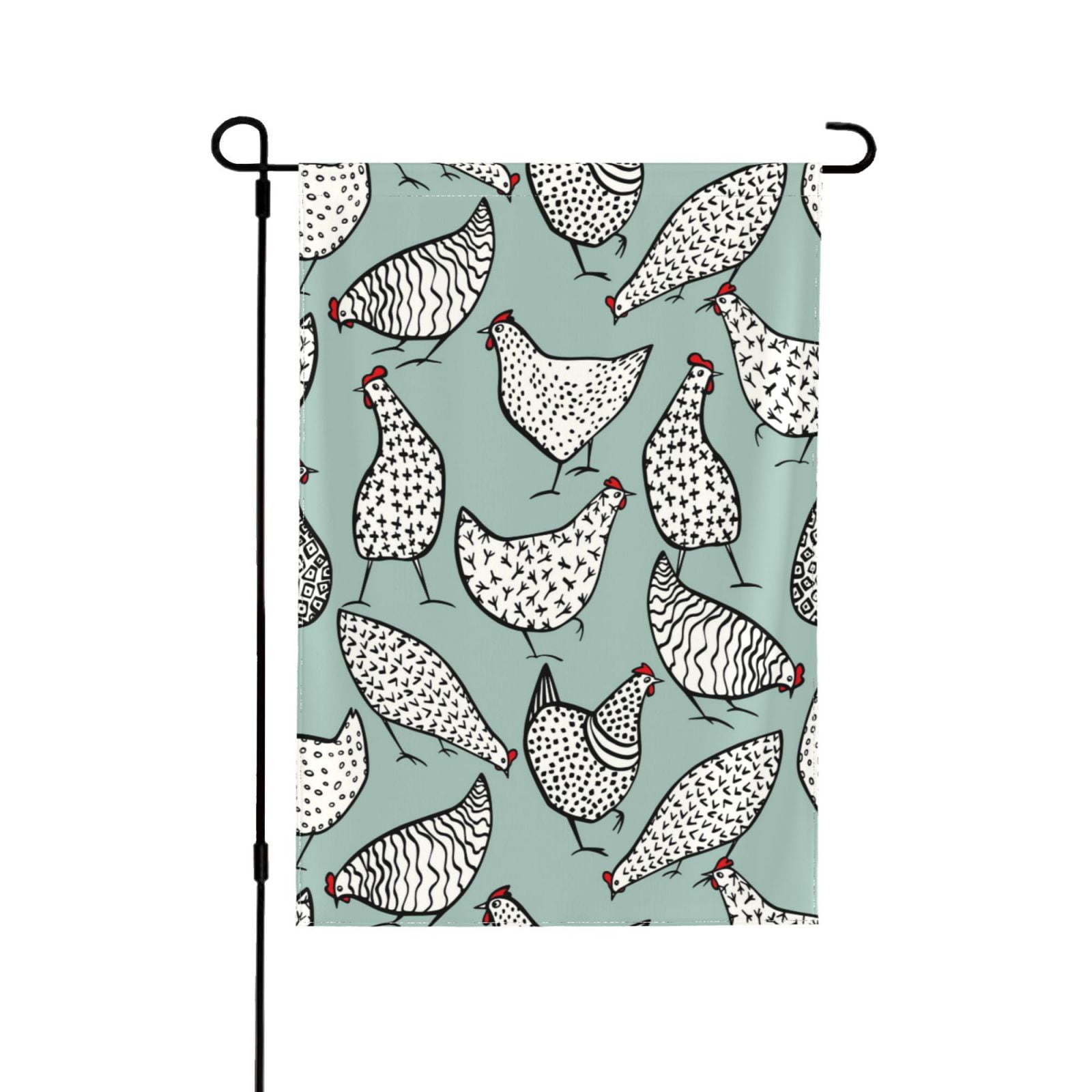 Easygdp Hand Drawn Chickens Garden Flag Yard Flag Welcome Flag, Double ...