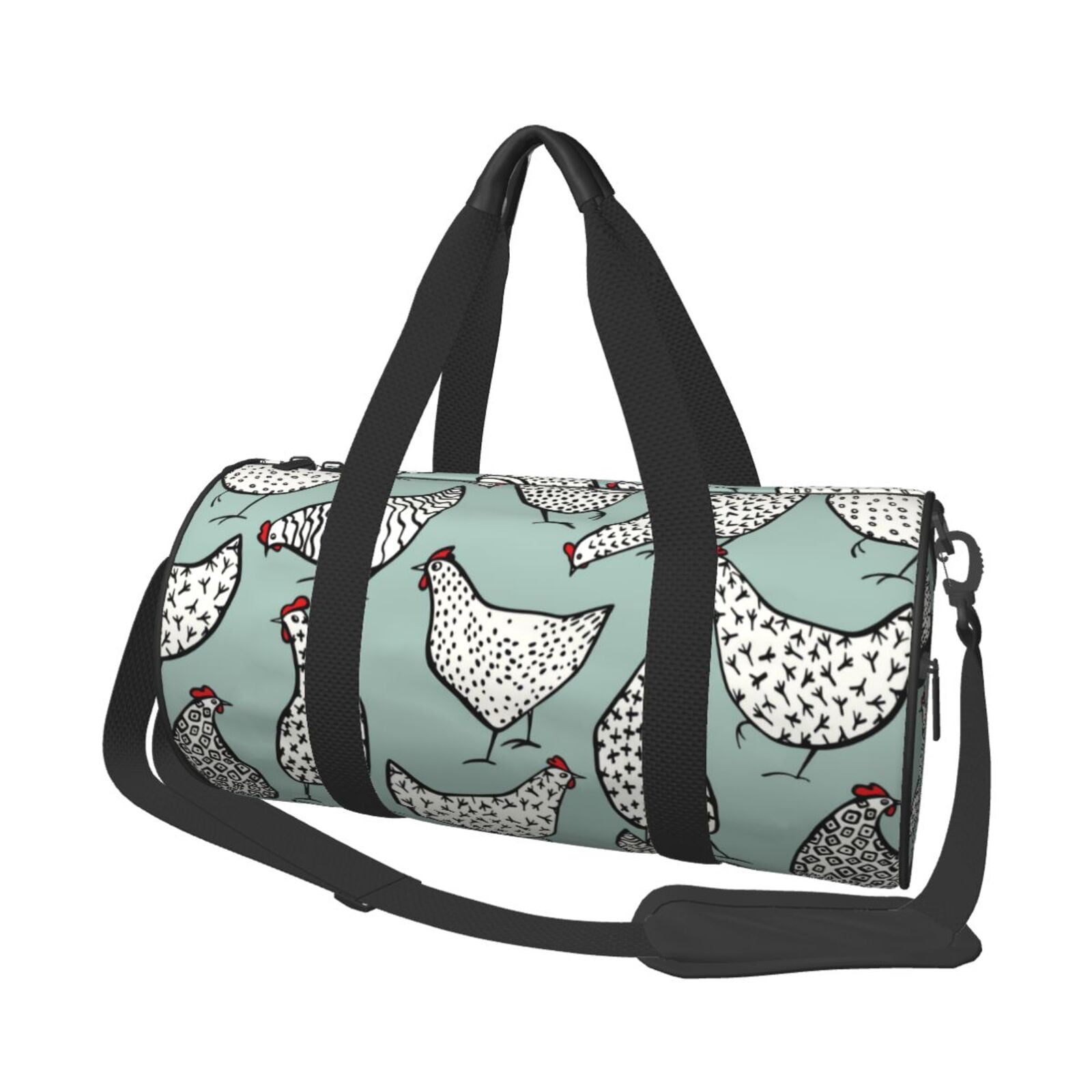 Easygdp Hand Drawn Chickens Travel Bag, Camping, Weekend, Carry On ...