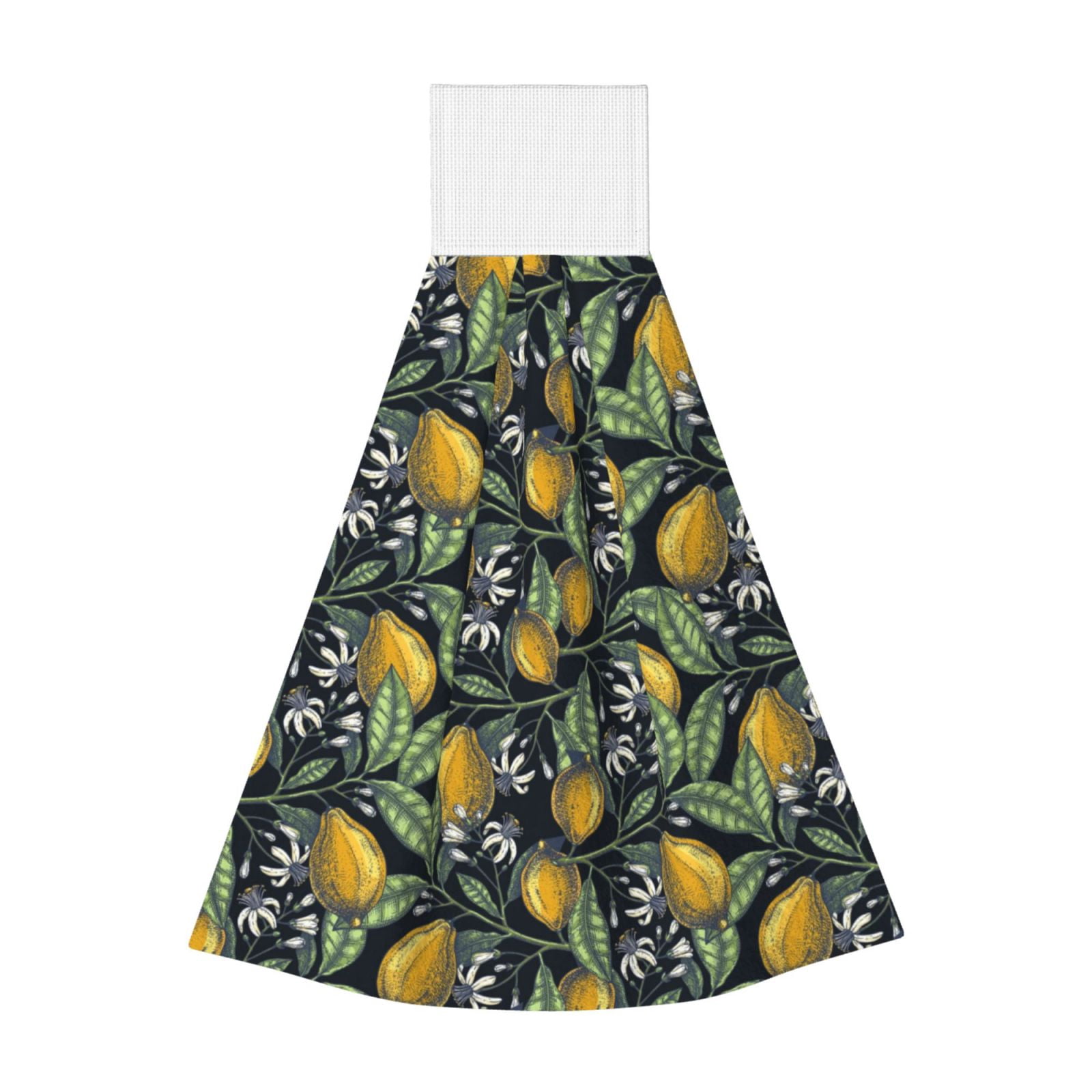 Easygdp Hand Drawn Citrus Fruits Elegant Lemons Kitchen Hand Towels ...