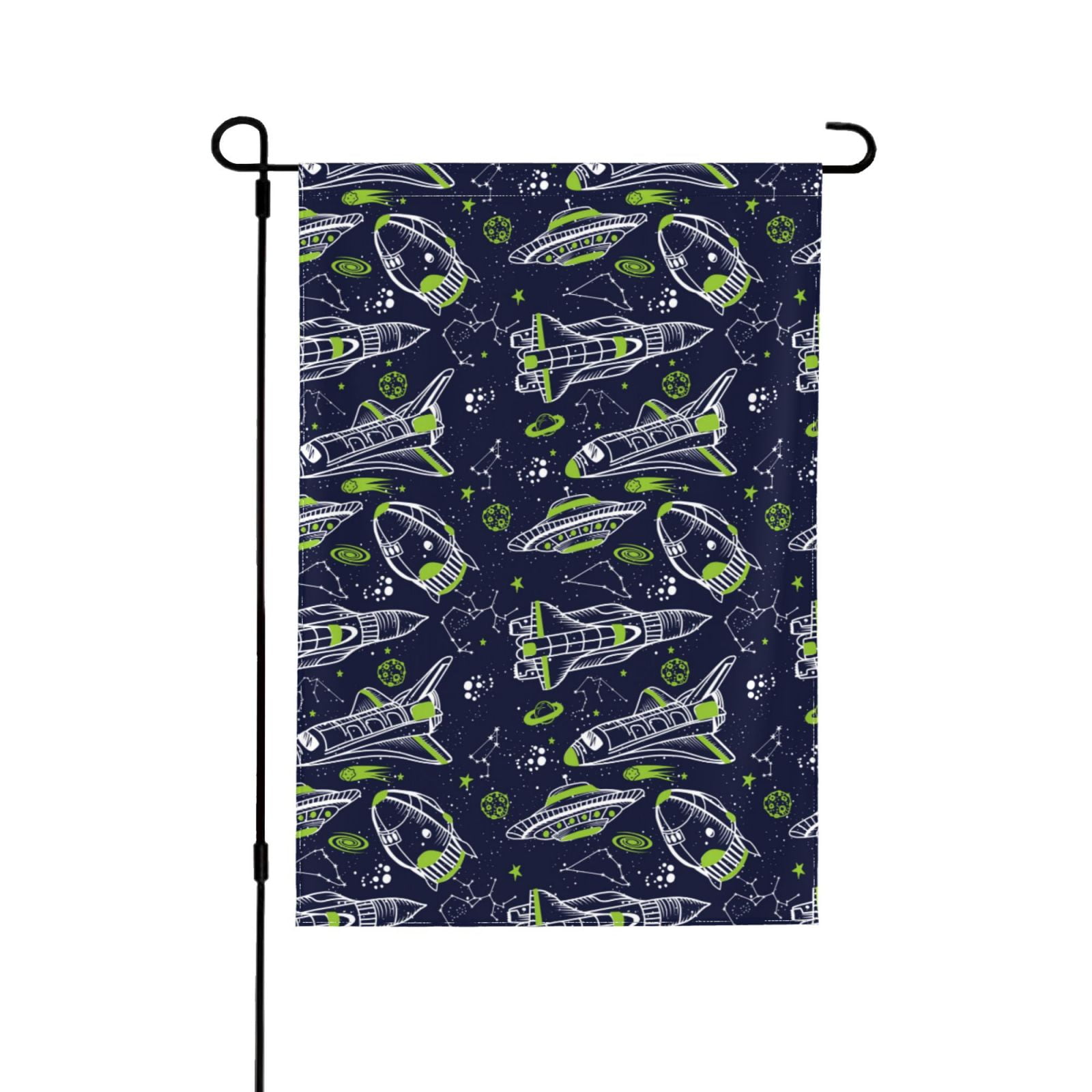 Easygdp Hand Drawn Rockets Garden Flag Yard Flag Welcome Flag, Double ...