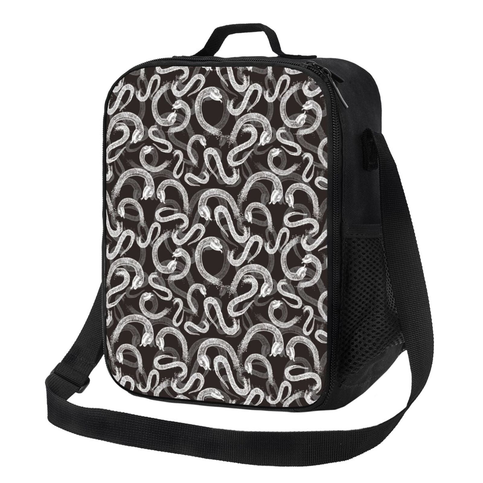 Easygdp Hand Drawn Snake Lunch Box Large capacity Lunch Bag Leakproof ...