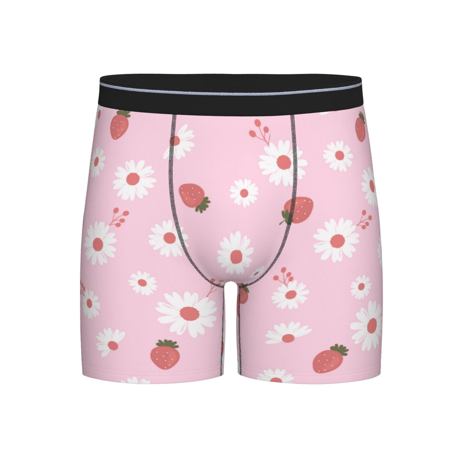 Easygdp Hand Drawn Strawberry Men's Boxer Briefs Men’s Underwear Boxer ...