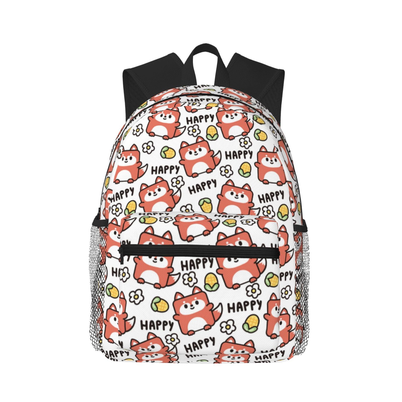 Easygdp Happy Foxy Faces Casual Laptop Backpack, Backpack for School ...