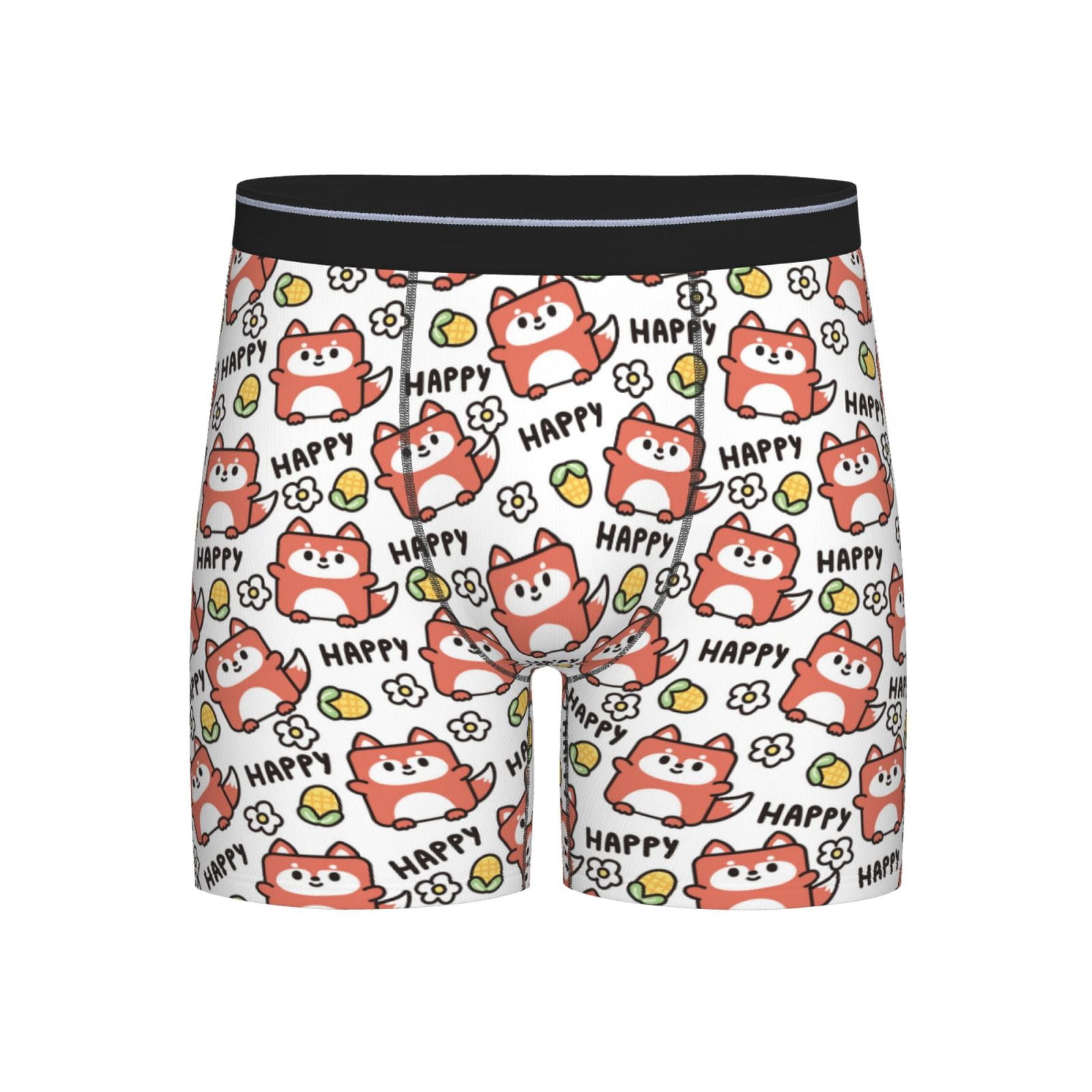 Easygdp Happy Foxy Faces Men's Boxer Briefs Men’s Underwear Boxer ...