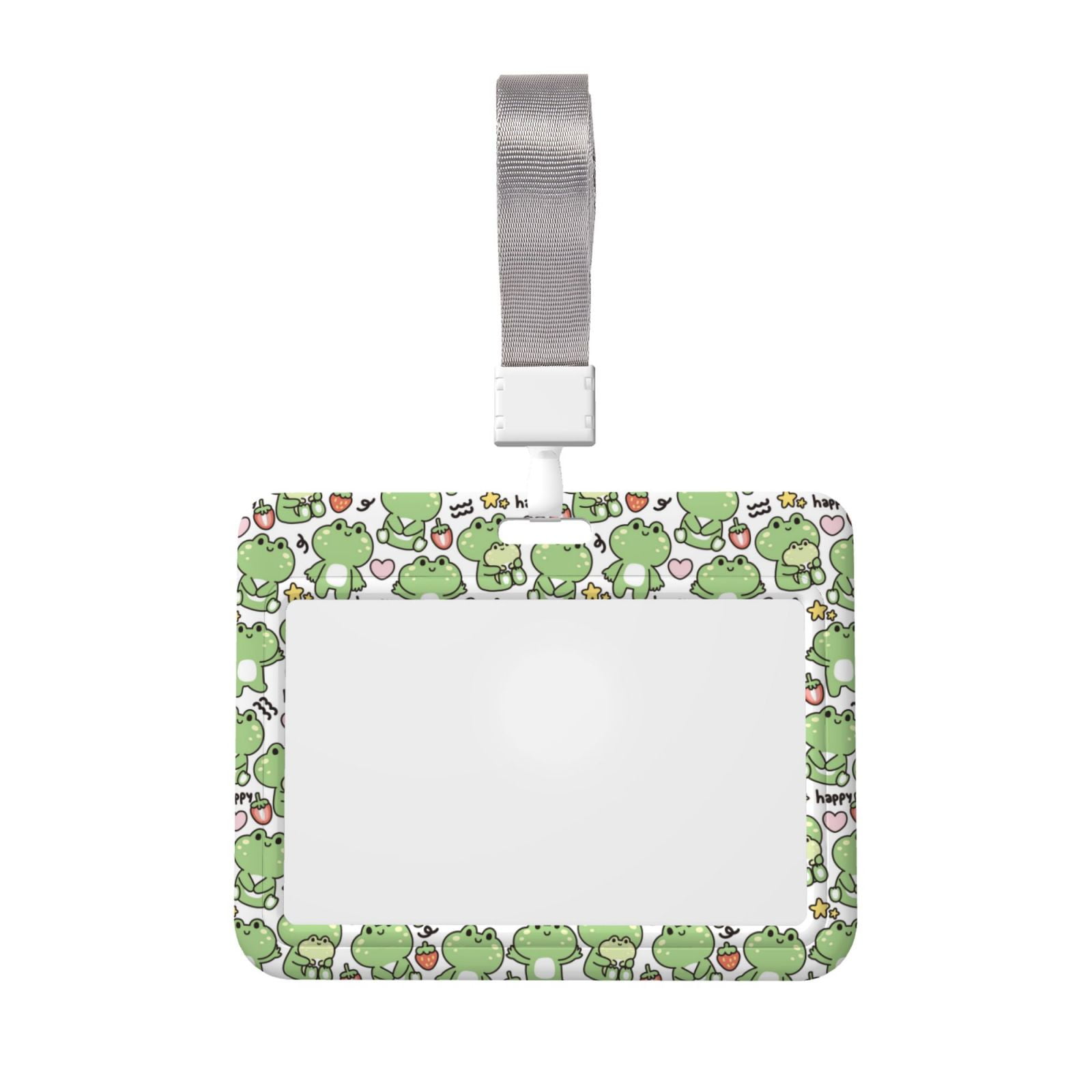 Easygdp Happy Frogs Card Badge Holder Work Badge Sleeve for Office ...