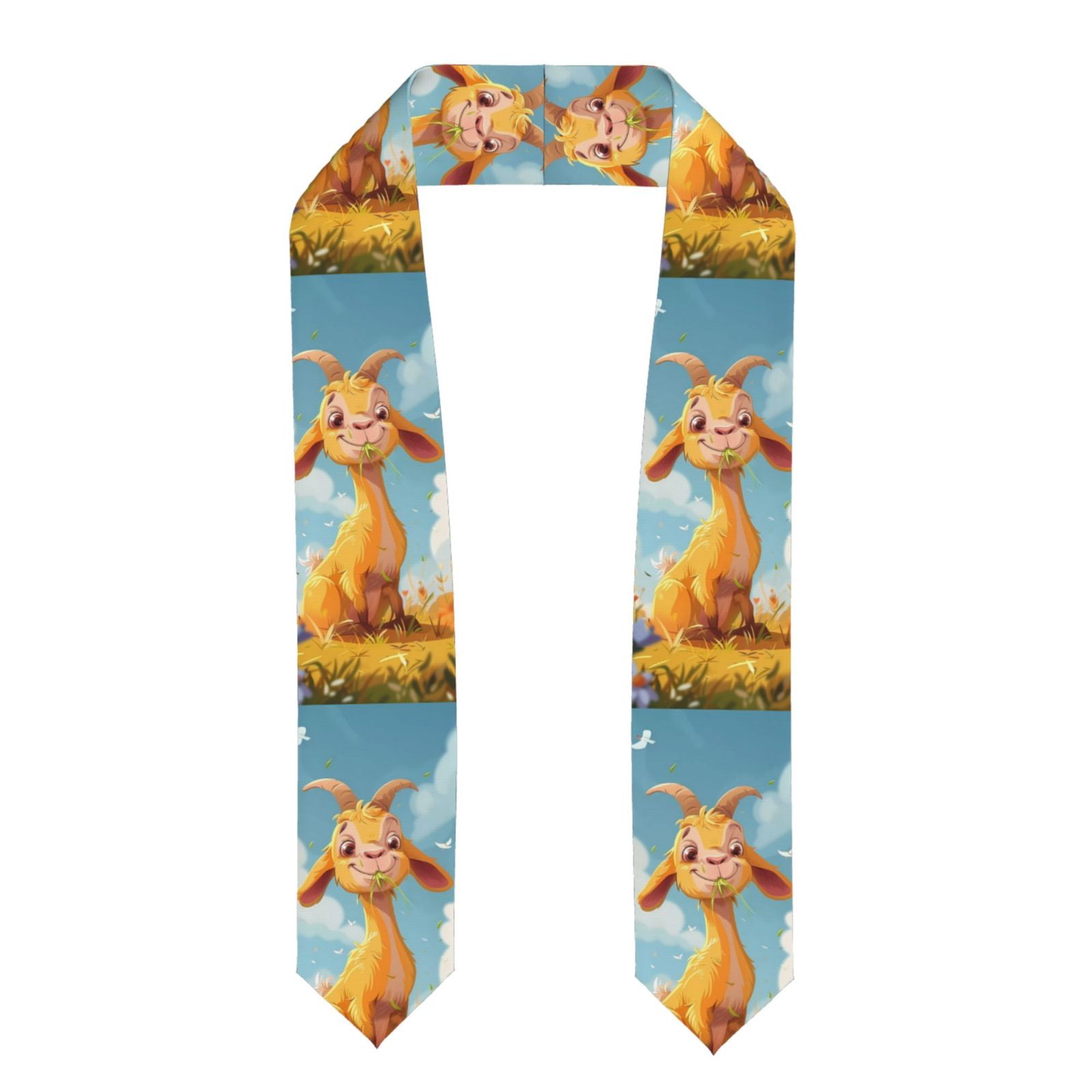Easygdp Happy Goat In Meadow Unisex Adult Graduation Stole Shawl 36 ...