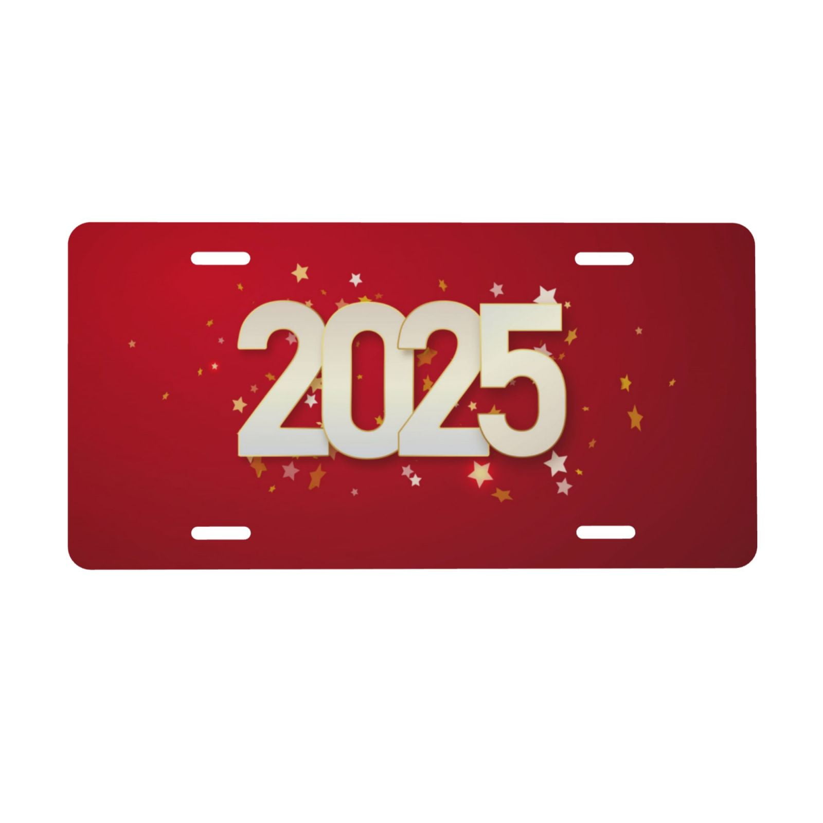 Easygdp Happy New 2025 Year License Plate Car Front License Plate Car ...