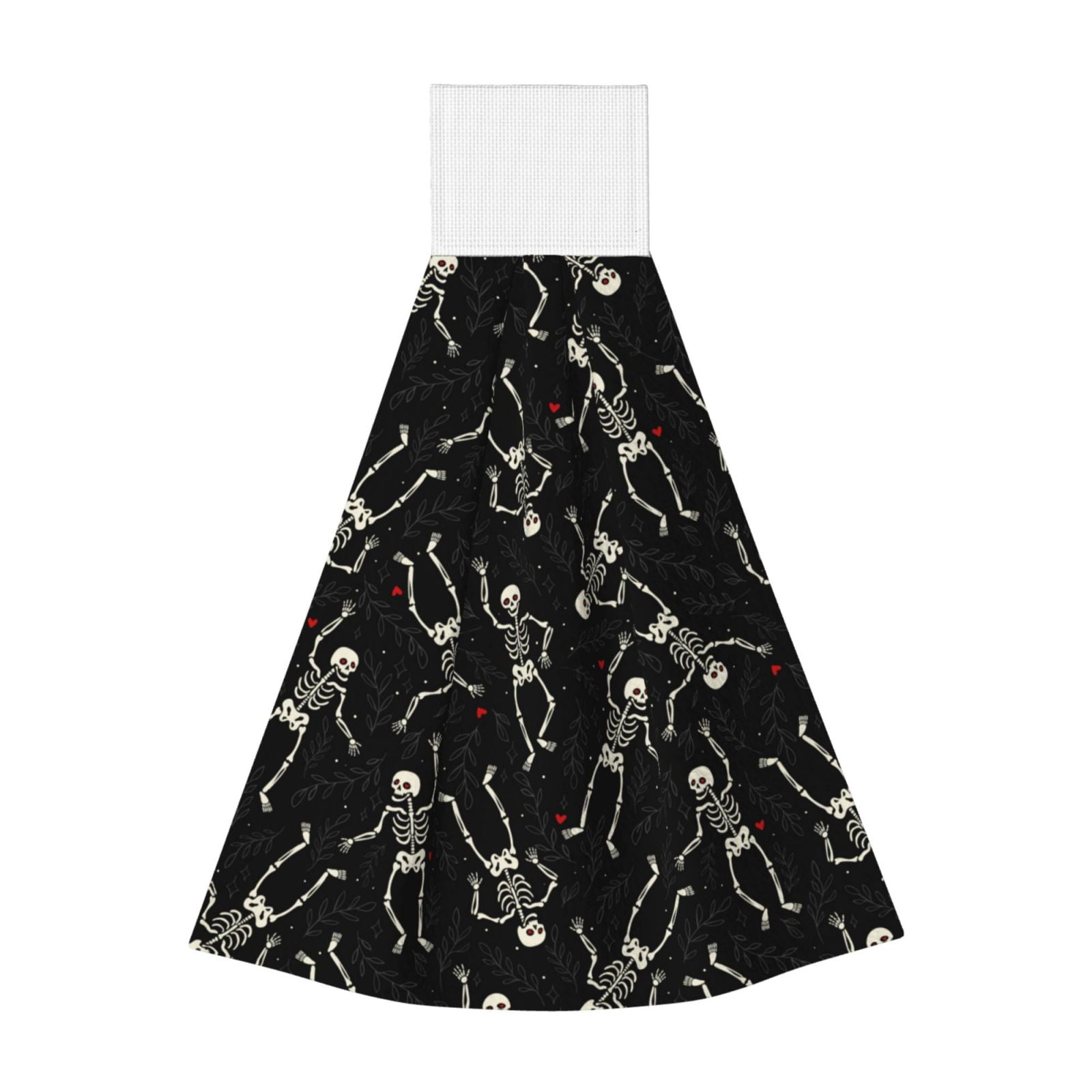 Easygdp Happy Skeletons Dancing Kitchen Hand Towels Hanging Tie Towels ...