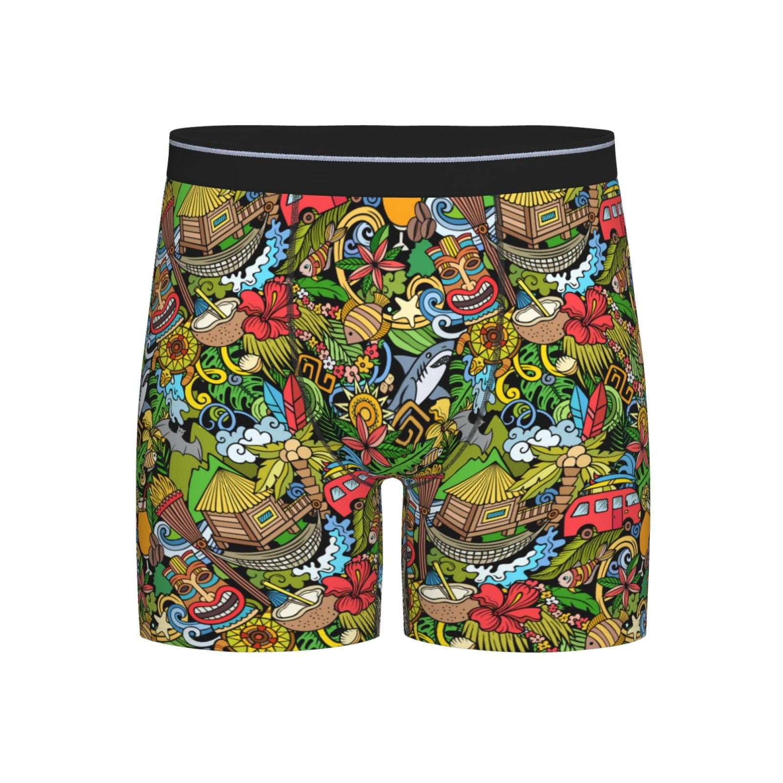 Easygdp Hawaiian Culture Symbols 1 Men's Boxer Briefs Men’s Underwear ...