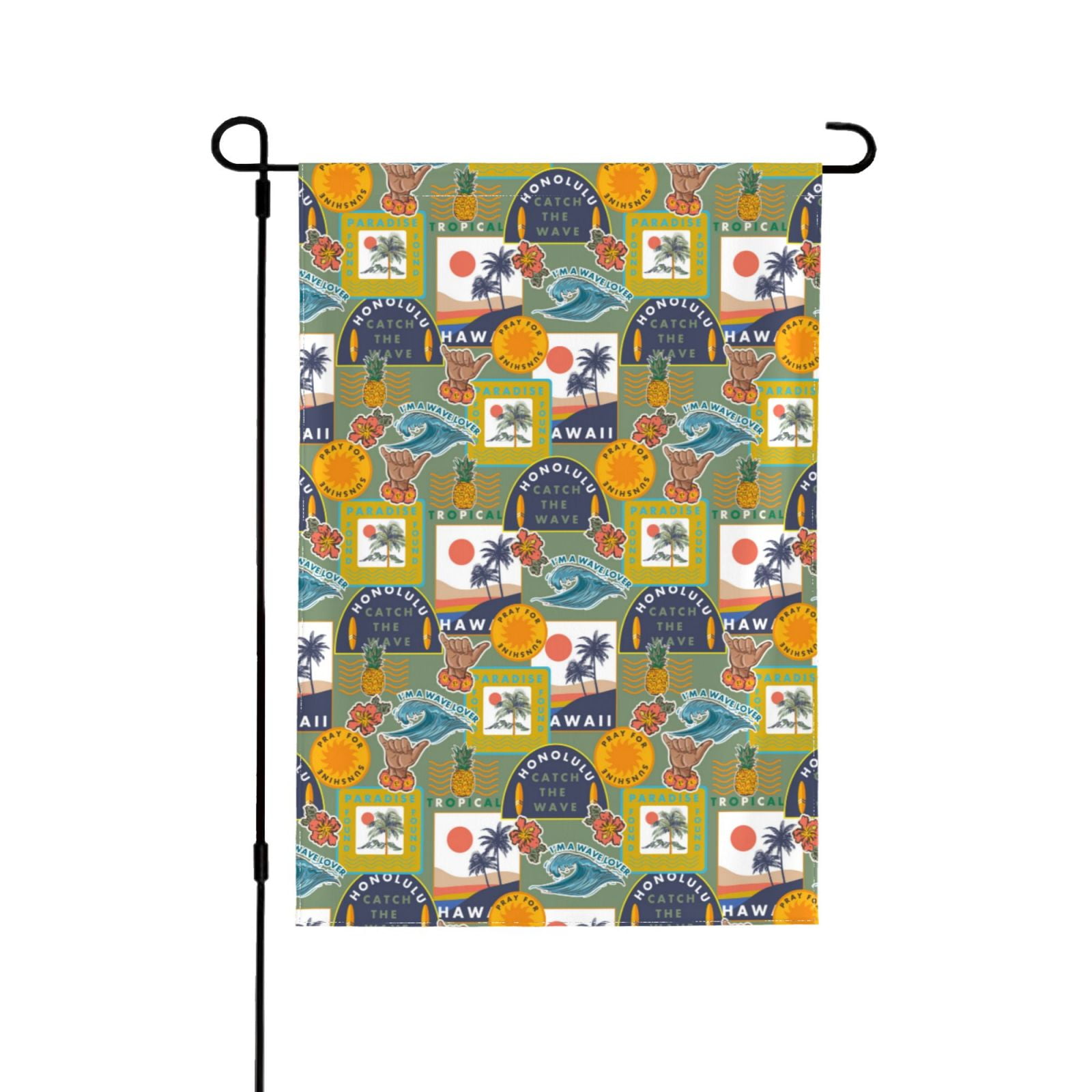 Easygdp Hawaiian Style Garden Flag Yard Flag Welcome Flag, Double-Sided ...