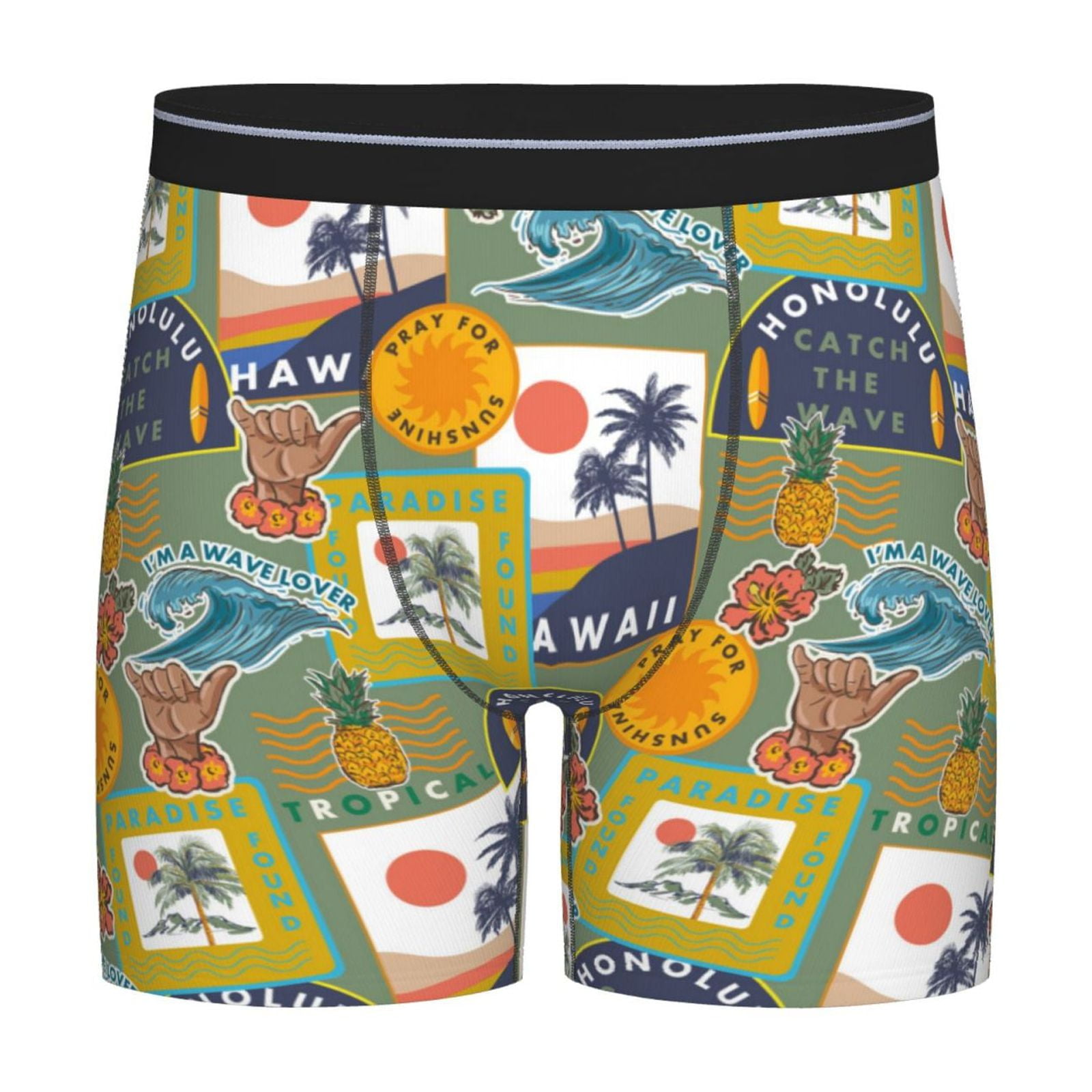 Easygdp Hawaiian Style Men's Boxer Briefs Men’s Underwear Boxer Briefs ...