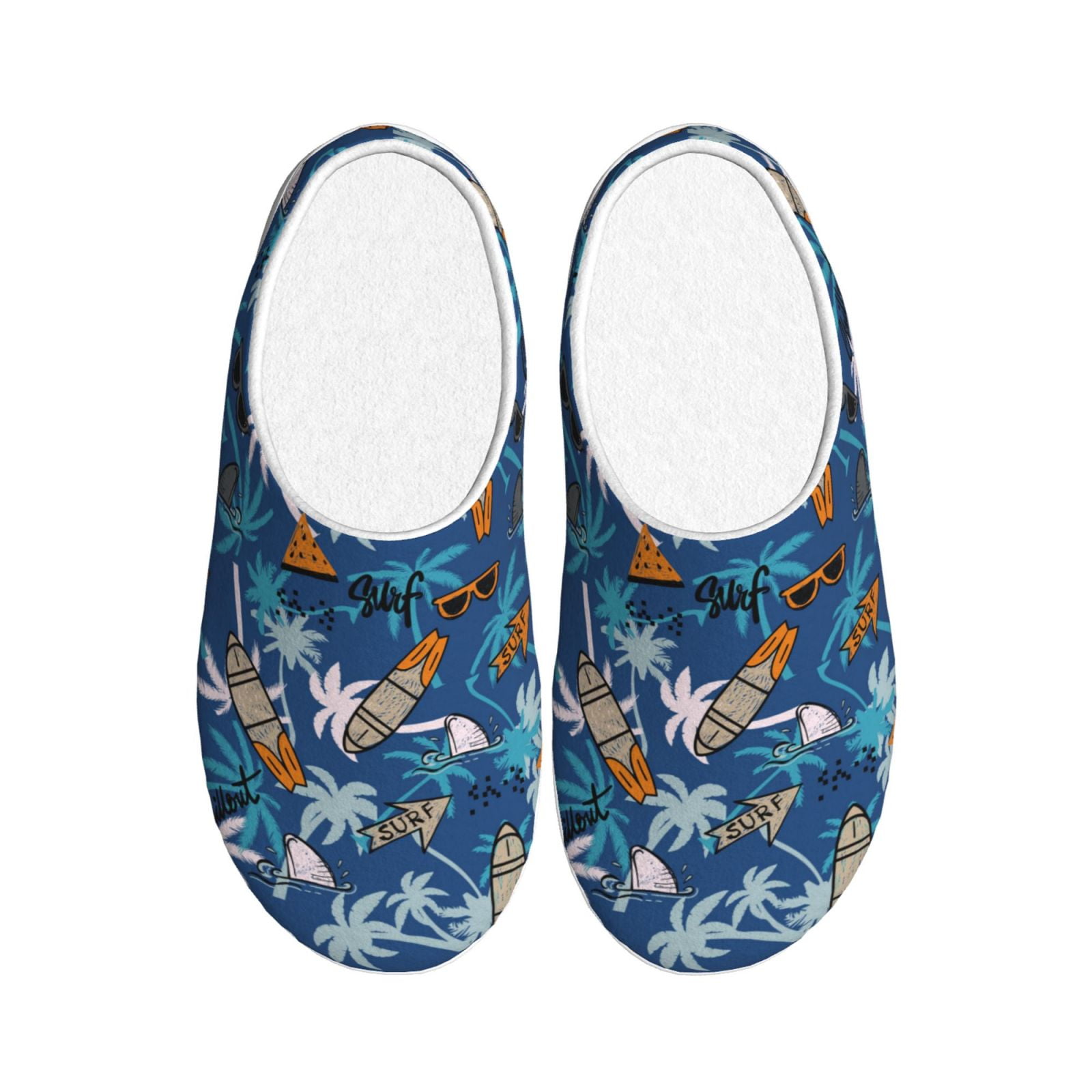 Easygdp Hawaiian Style Slippers for Women Mens Winter Warm Home ...