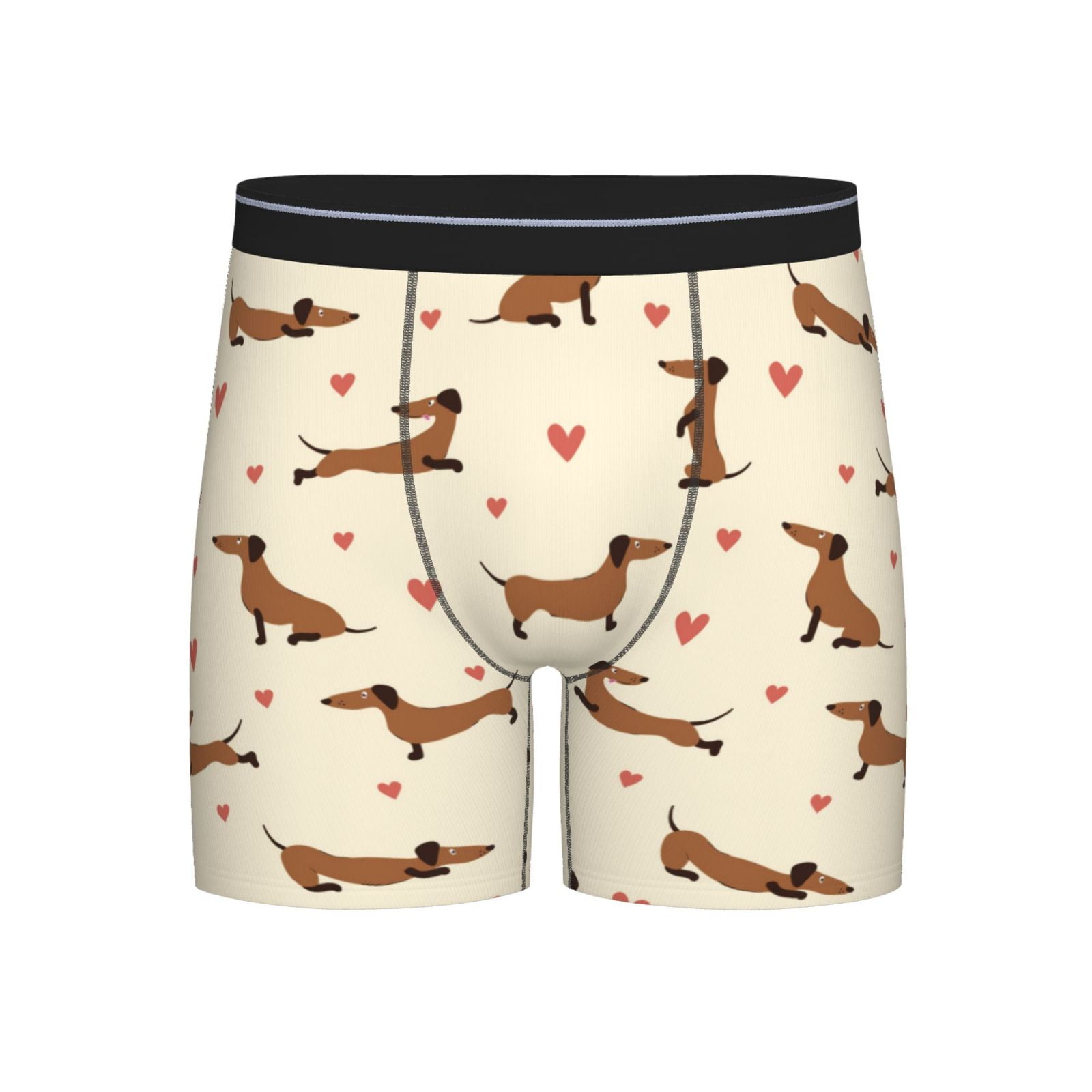 Easygdp Heart Dachshund Men's Boxer Briefs Men’s Underwear Boxer Briefs ...