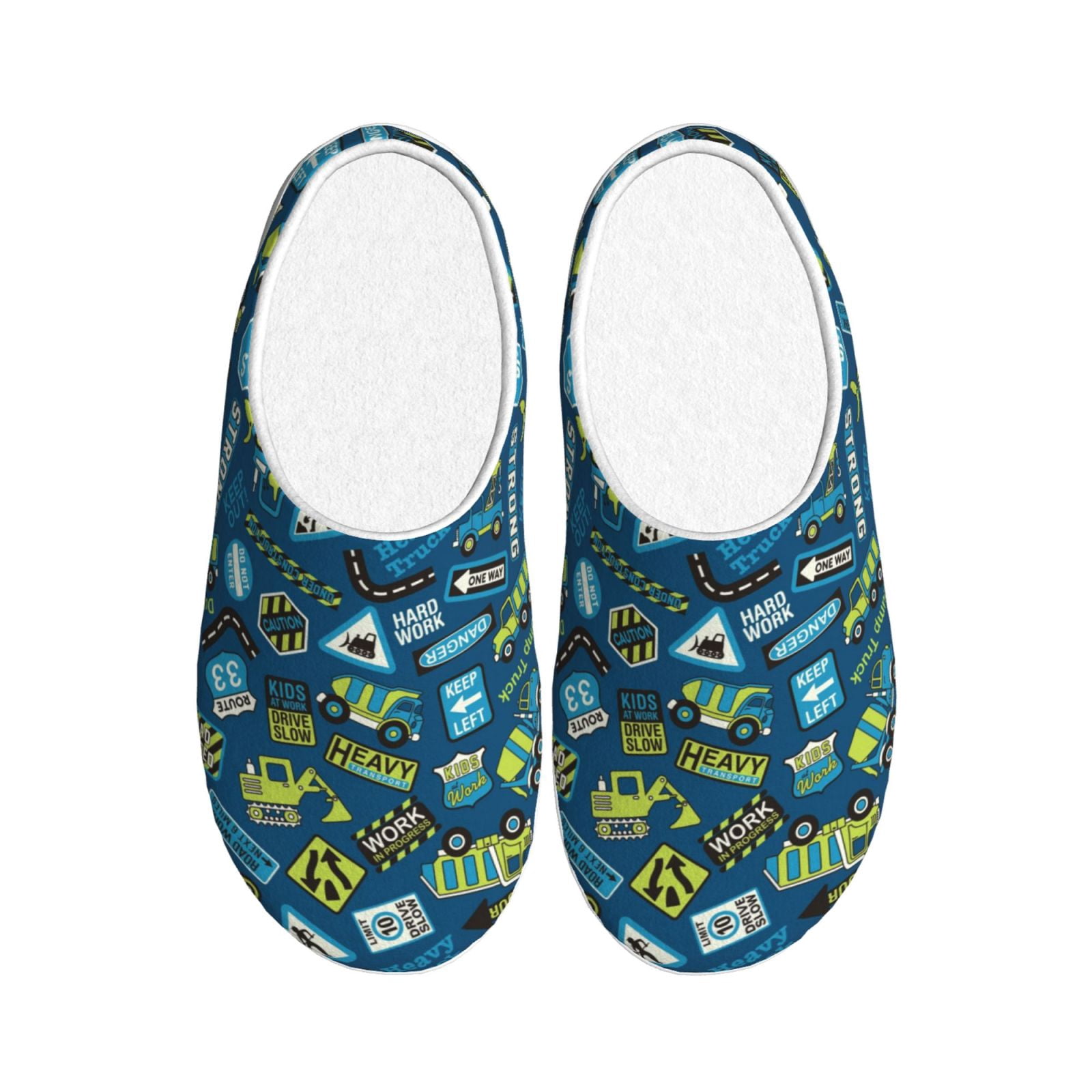 Easygdp Heavy Equipment Machinery Slippers for Women Mens Winter Warm ...