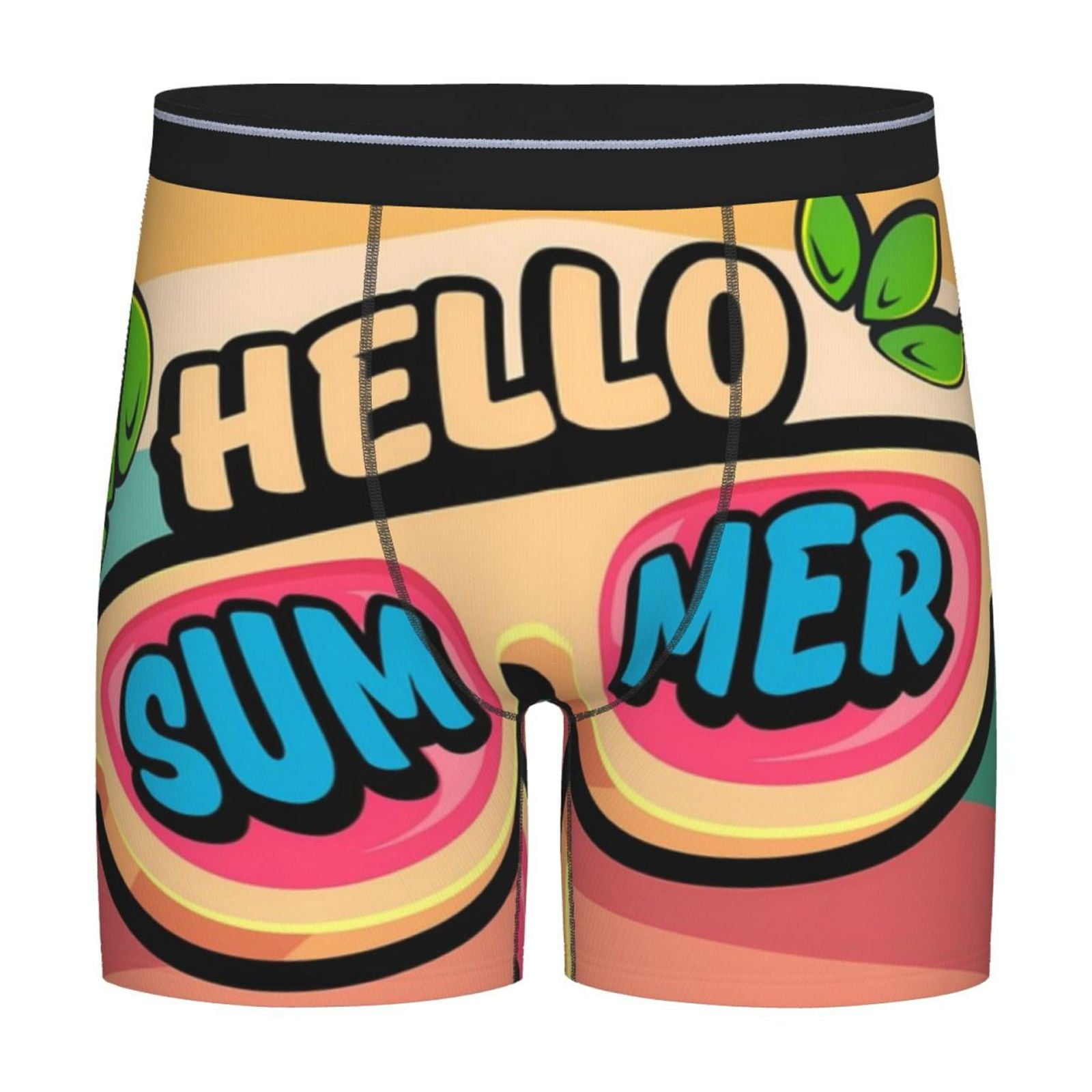 Easygdp Hello Summer Men's Boxer Briefs Men’s Underwear Boxer Briefs ...