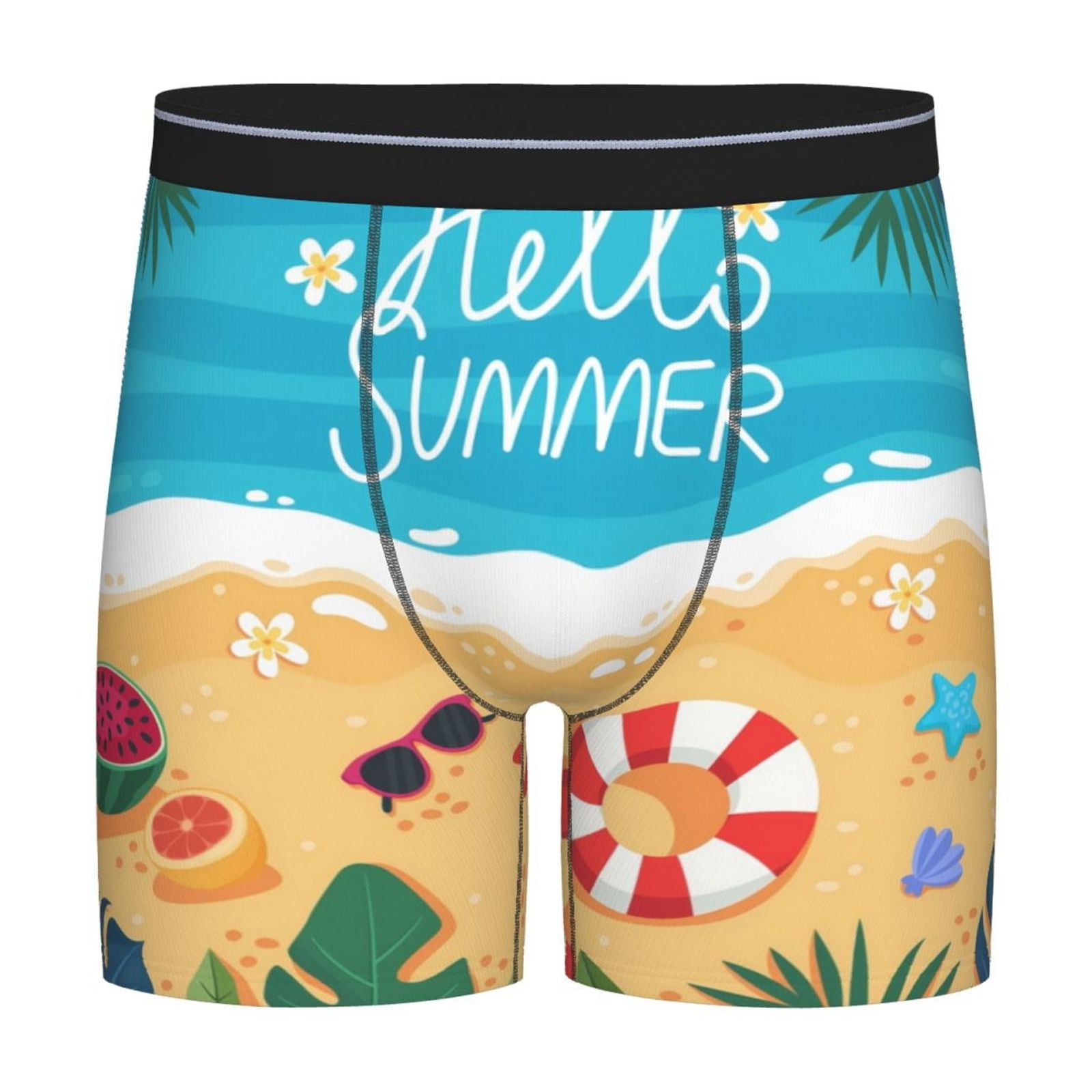 Easygdp Hello Summer1 Men's Boxer Briefs Men’s Underwear Boxer Briefs ...