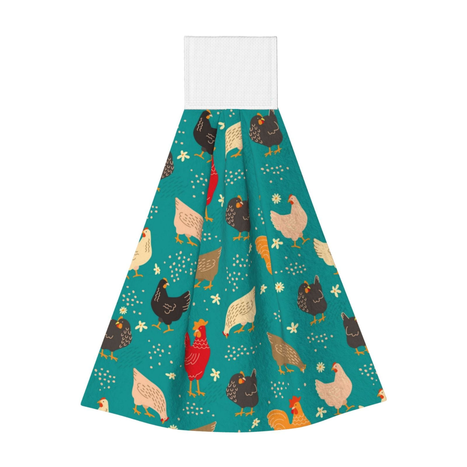 Easygdp Hens And Rooster Kitchen Hand Towels Hanging Tie Towels Fast ...