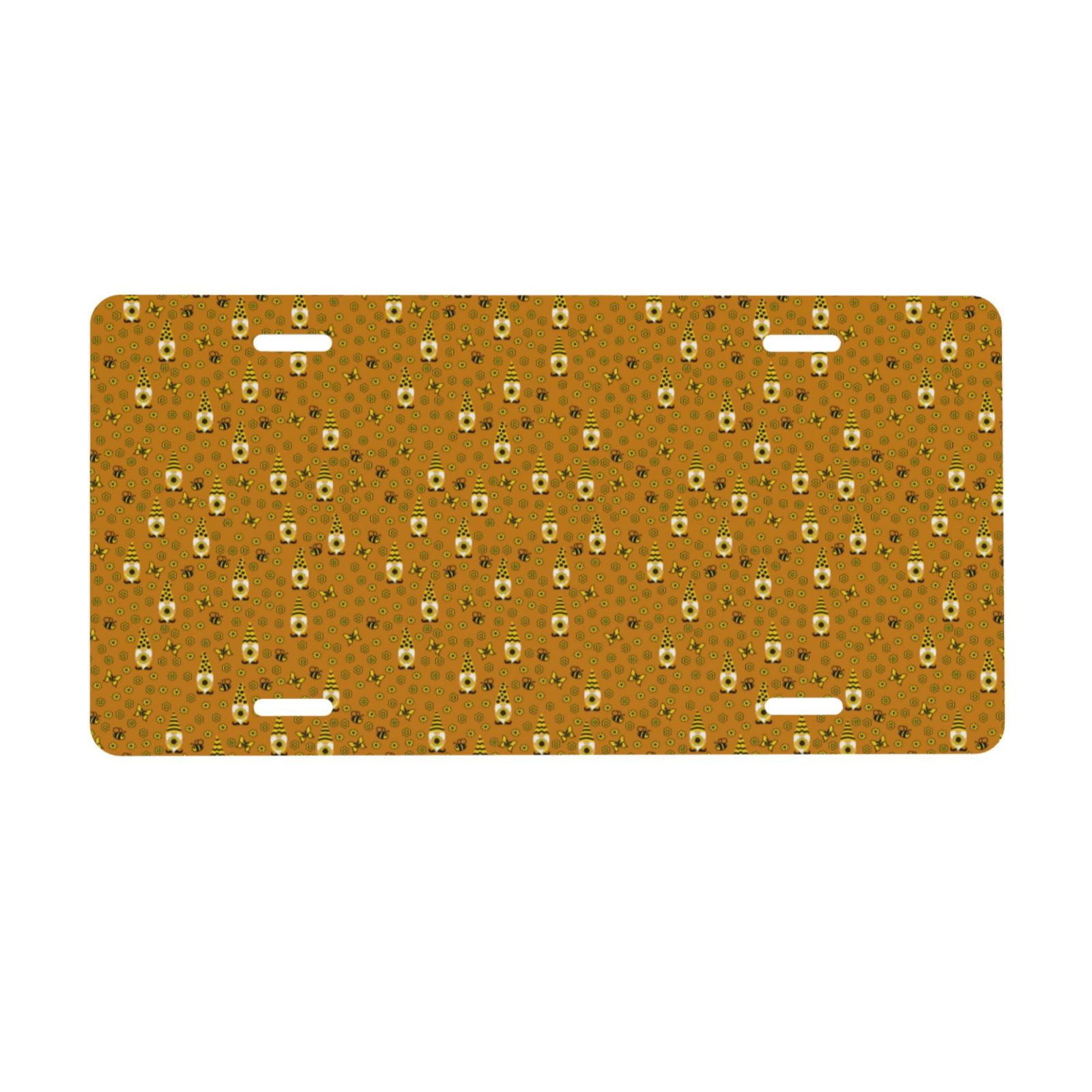 Easygdp Honey Bee Gnomes License Plate Car Front License Plate Car ...