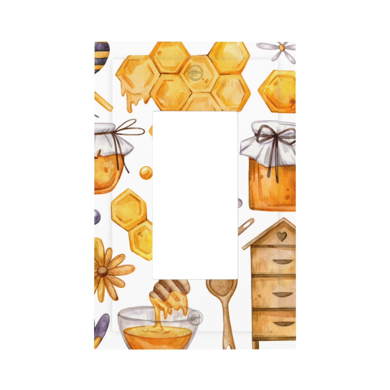 Easygdp Honey Bee Set Decorator Light Switch or Receptacle Outlet Wall ...