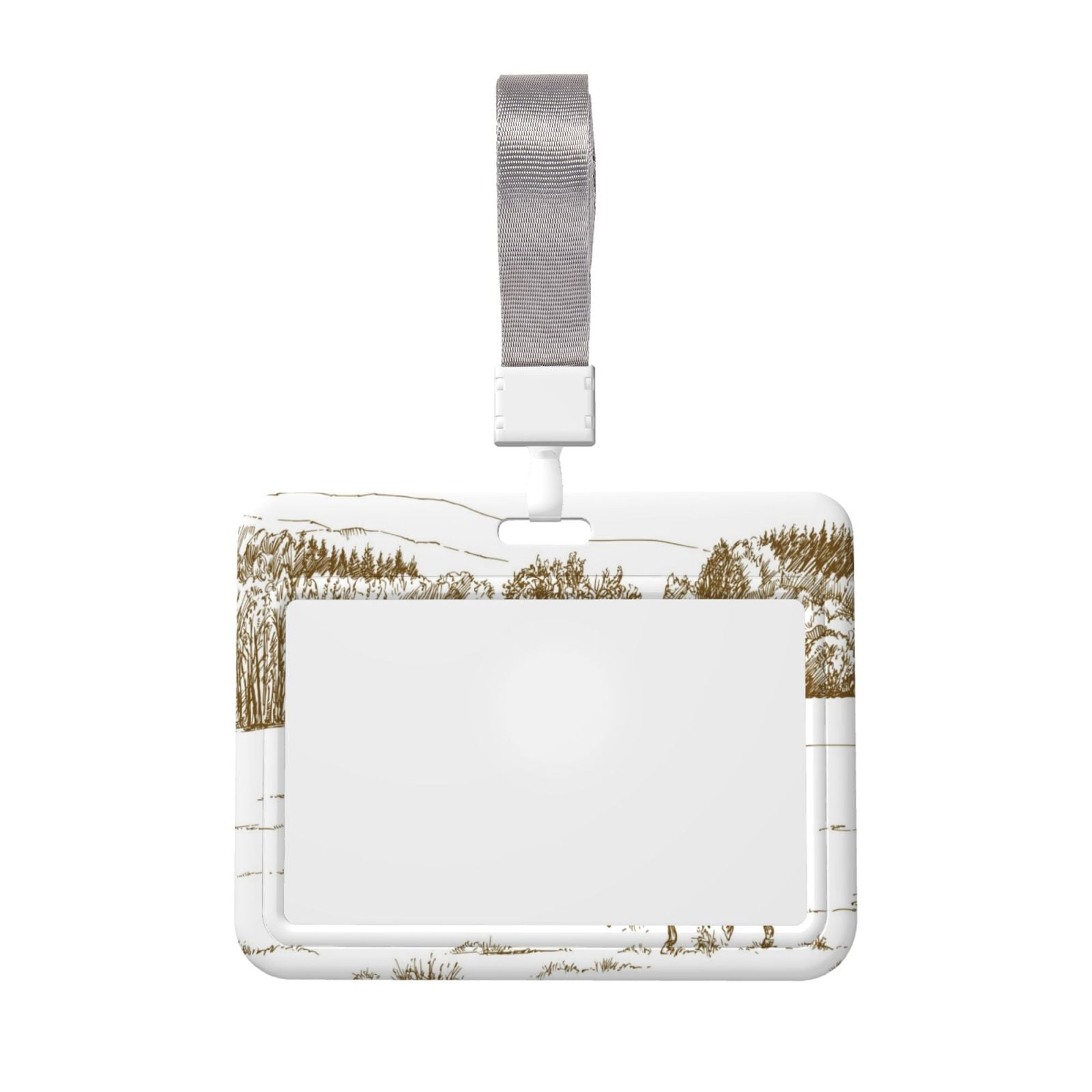 Easygdp Horse Rider In Field Card Badge Holder Work Badge Sleeve for ...