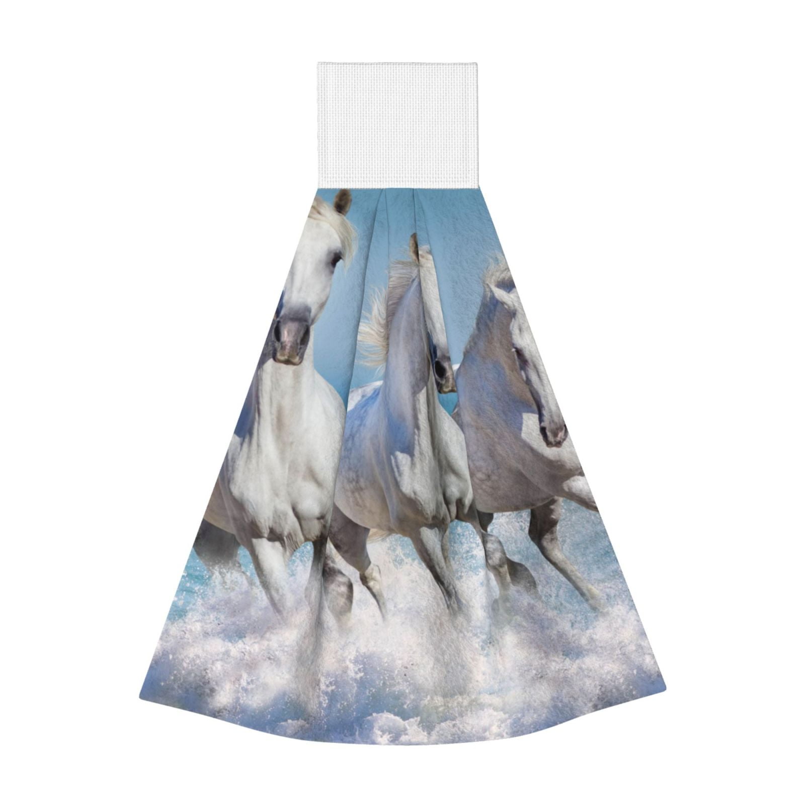 Easygdp Horses Running Through The Water Kitchen Hand Towels Hanging ...