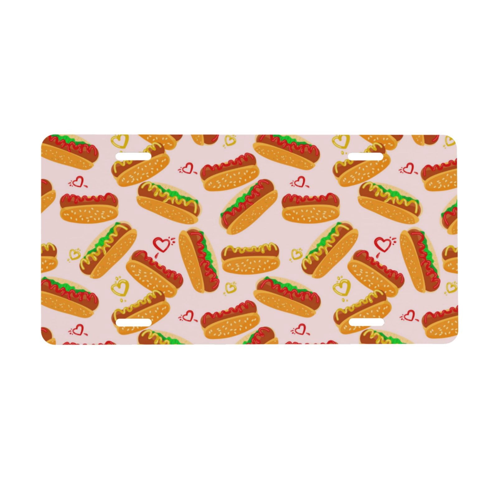 Easygdp Hot Dog In Heart License Plate Car Front License Plate Car ...