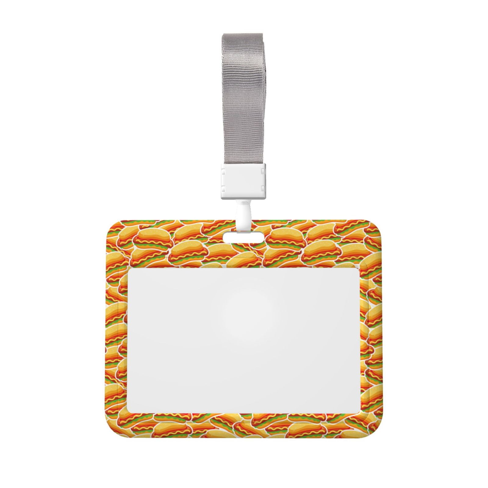 Easygdp Hot Dogs Card Badge Holder Work Badge Sleeve for Office, School ...
