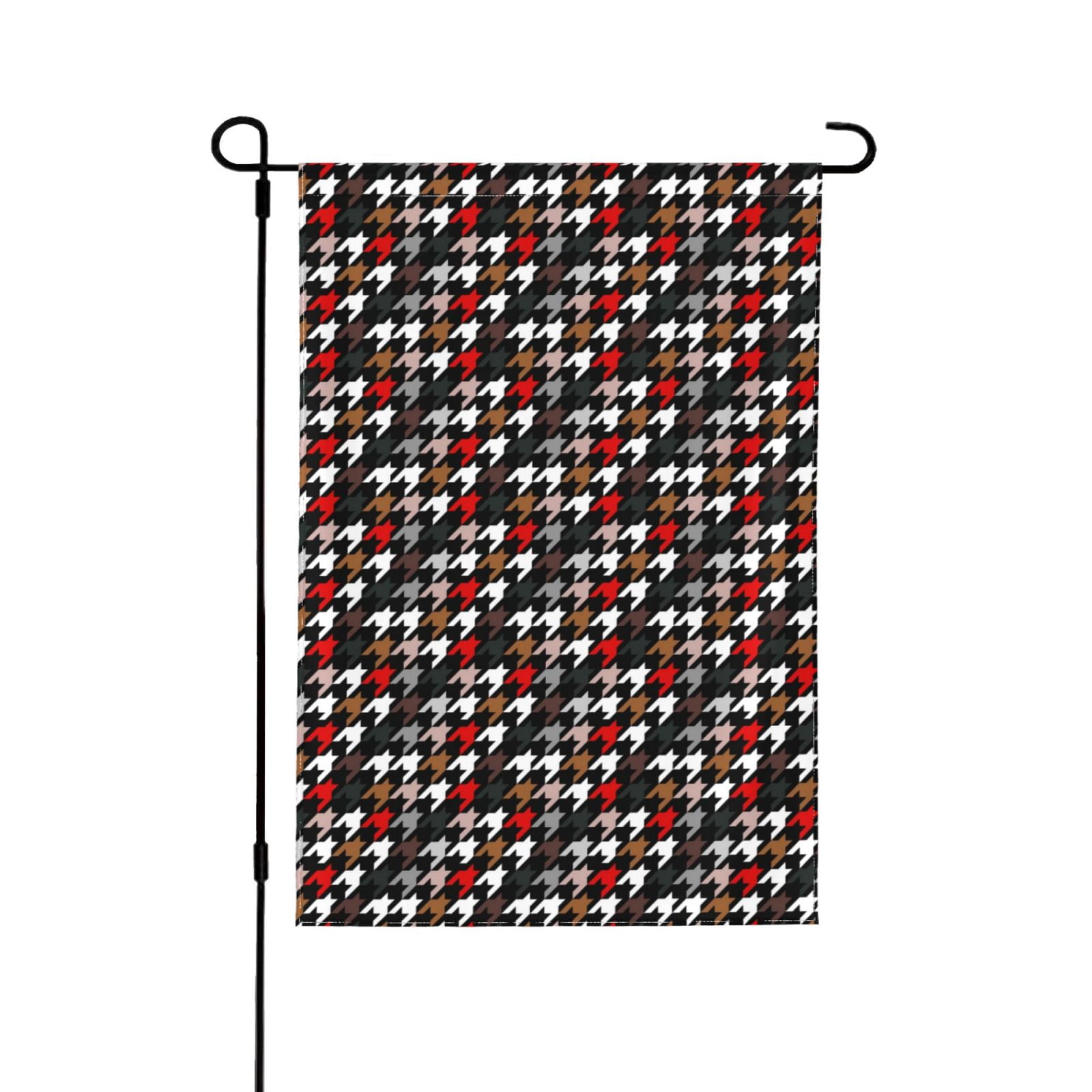 Easygdp Houndstooth Green Red Garden Flag Yard Flag Welcome Flag ...