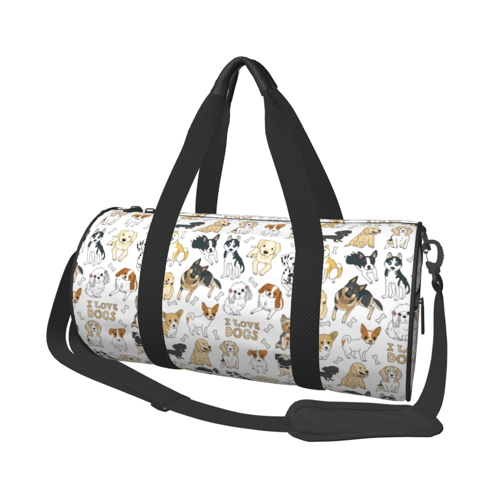 Easygdp I Love Dogs Travel Bag, Camping, Weekend, Carry On Overnight ...